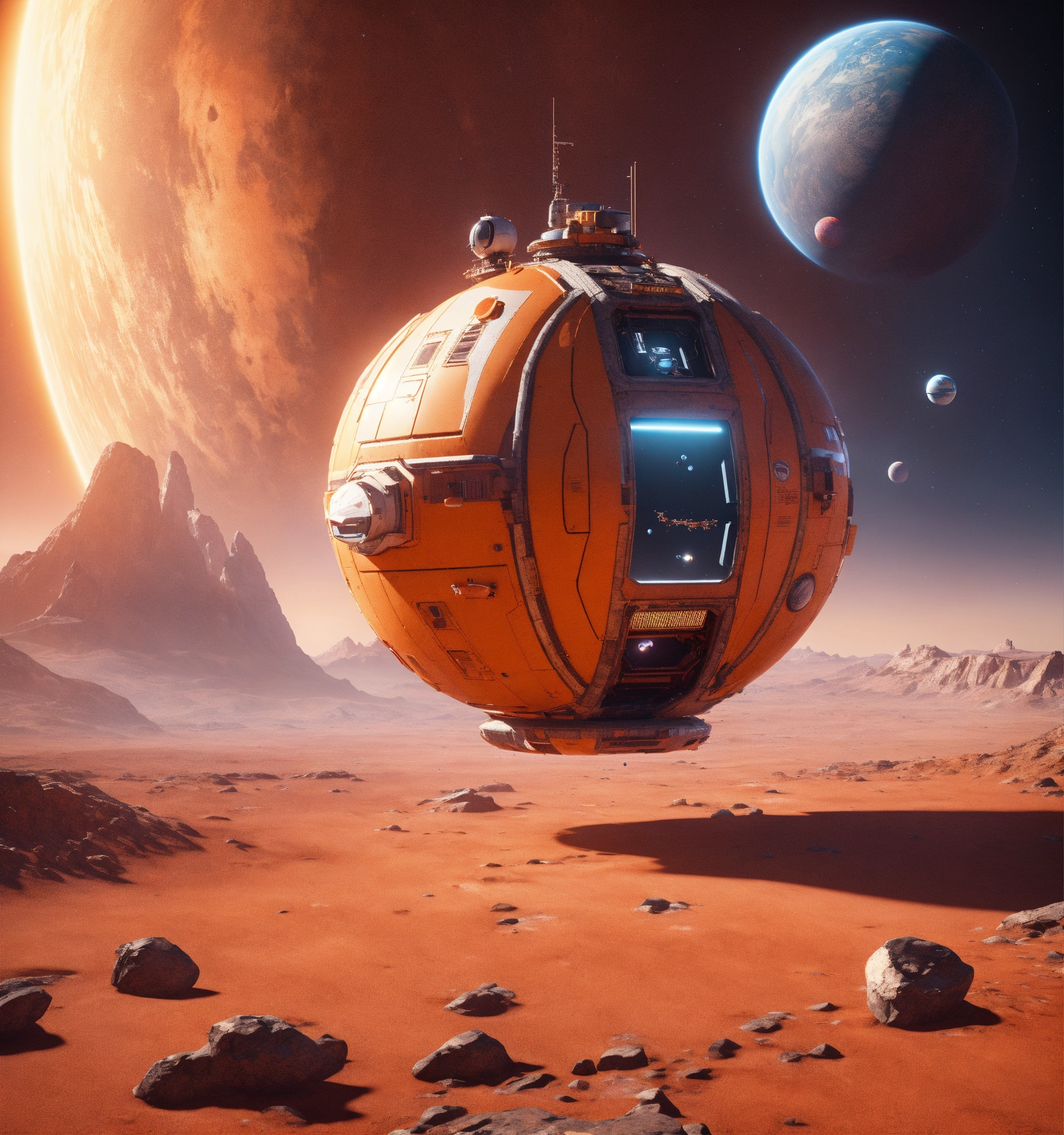 Lexica - A small emergency escape pod spins out of control towards a ...