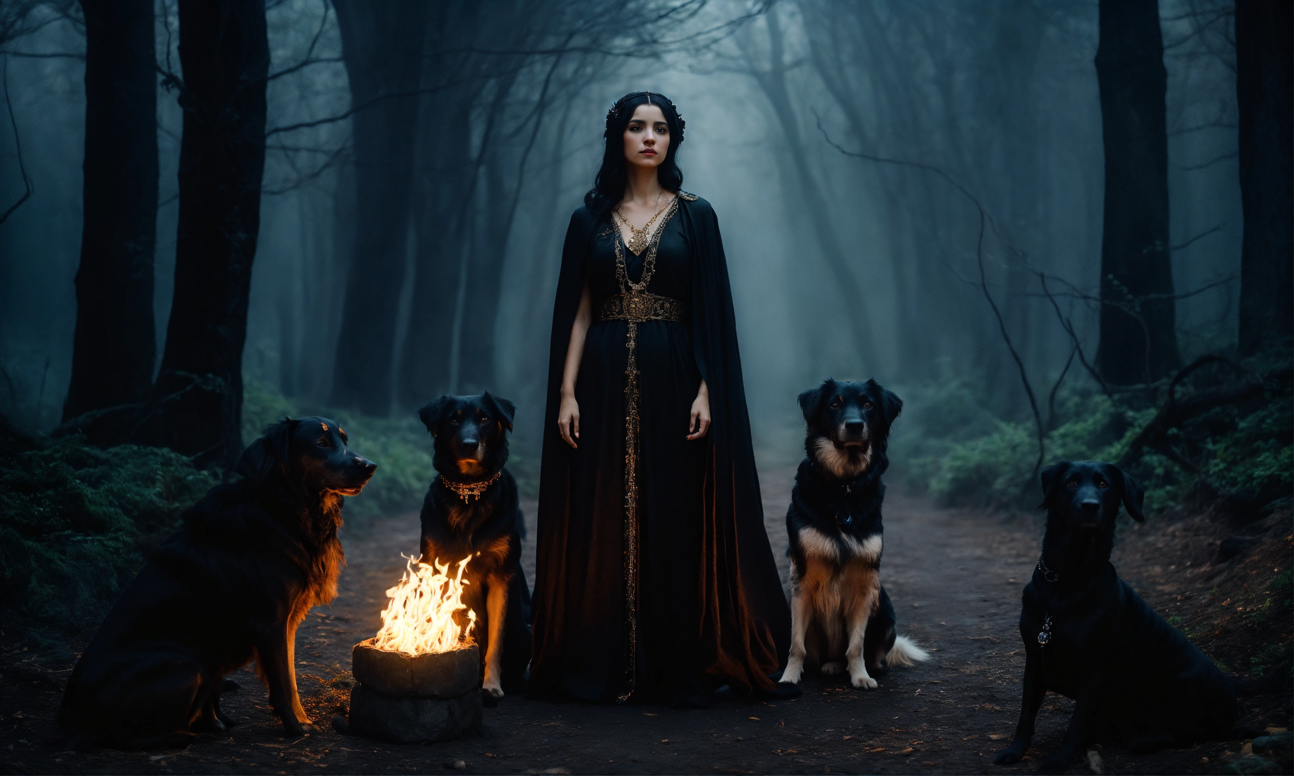 Lexica - Greek mythology, goddess Hecate in the underworld, black hair ...