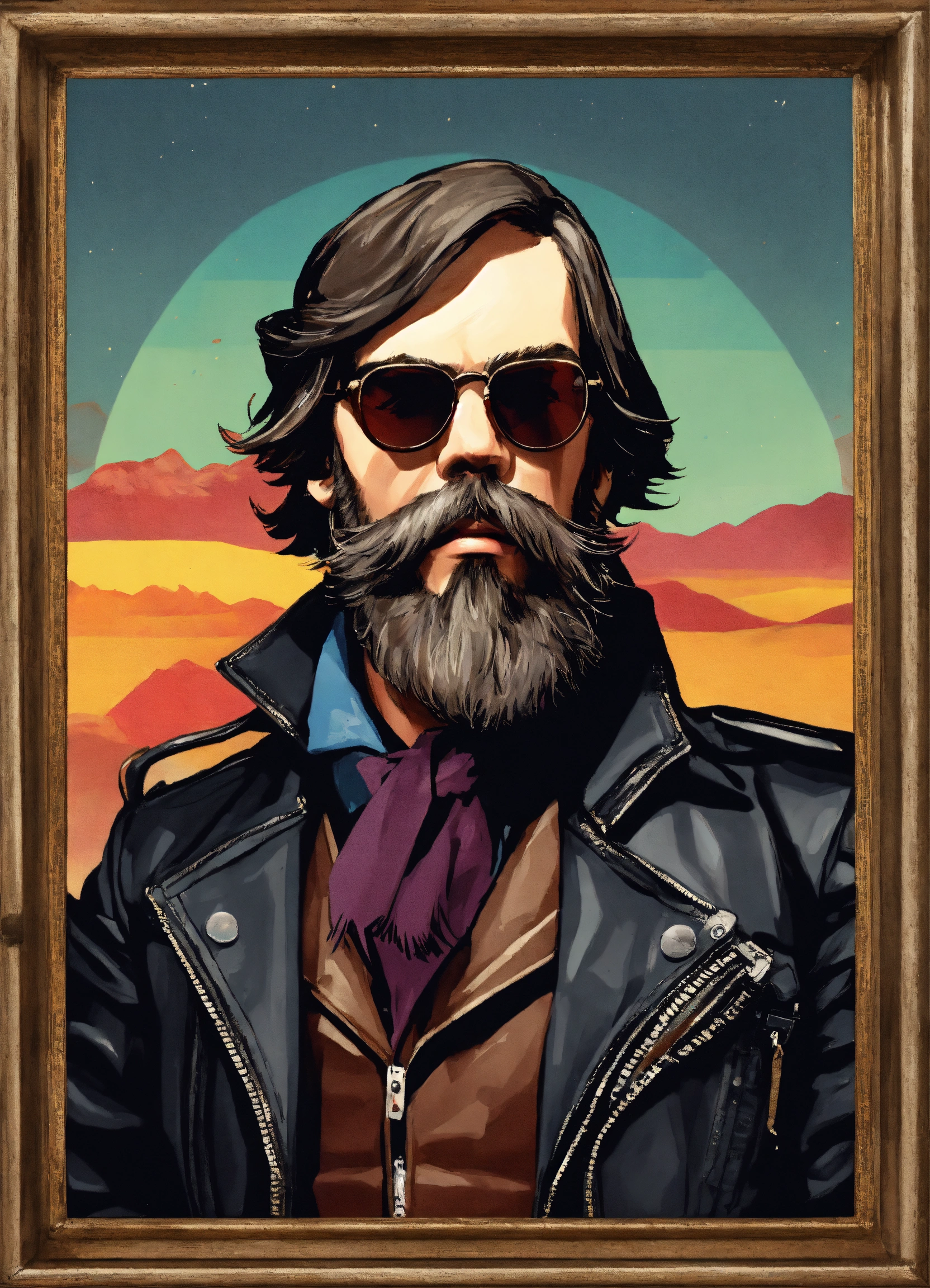 Lexica - Illustration of a cool Friedrich Engels in a rocker avatar ...