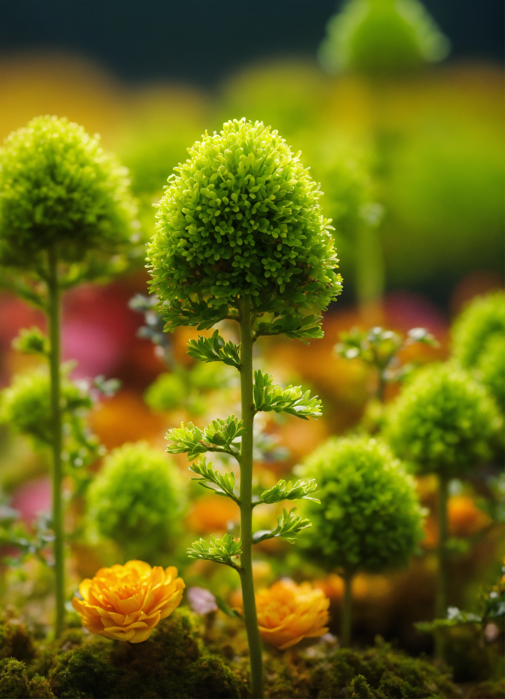 Lexica - Moss dna helix with flowers, luxury, clean, smooth, elegant ...