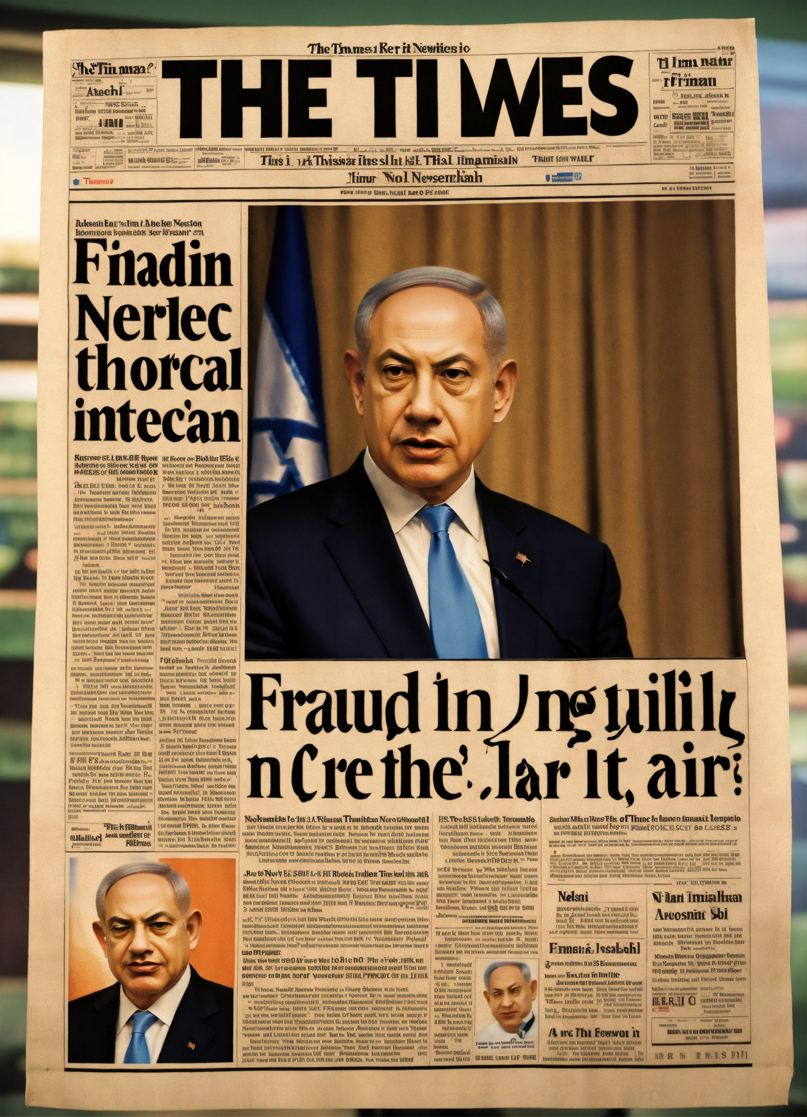 Lexica - The cover of a "Times" financial newspaper shows the fraud ...