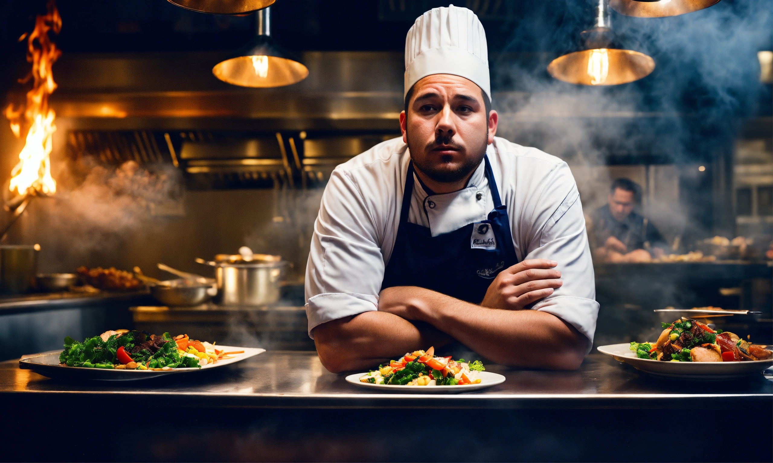 Lexica - An artistic photo realistic picture of an stressed out chef at ...