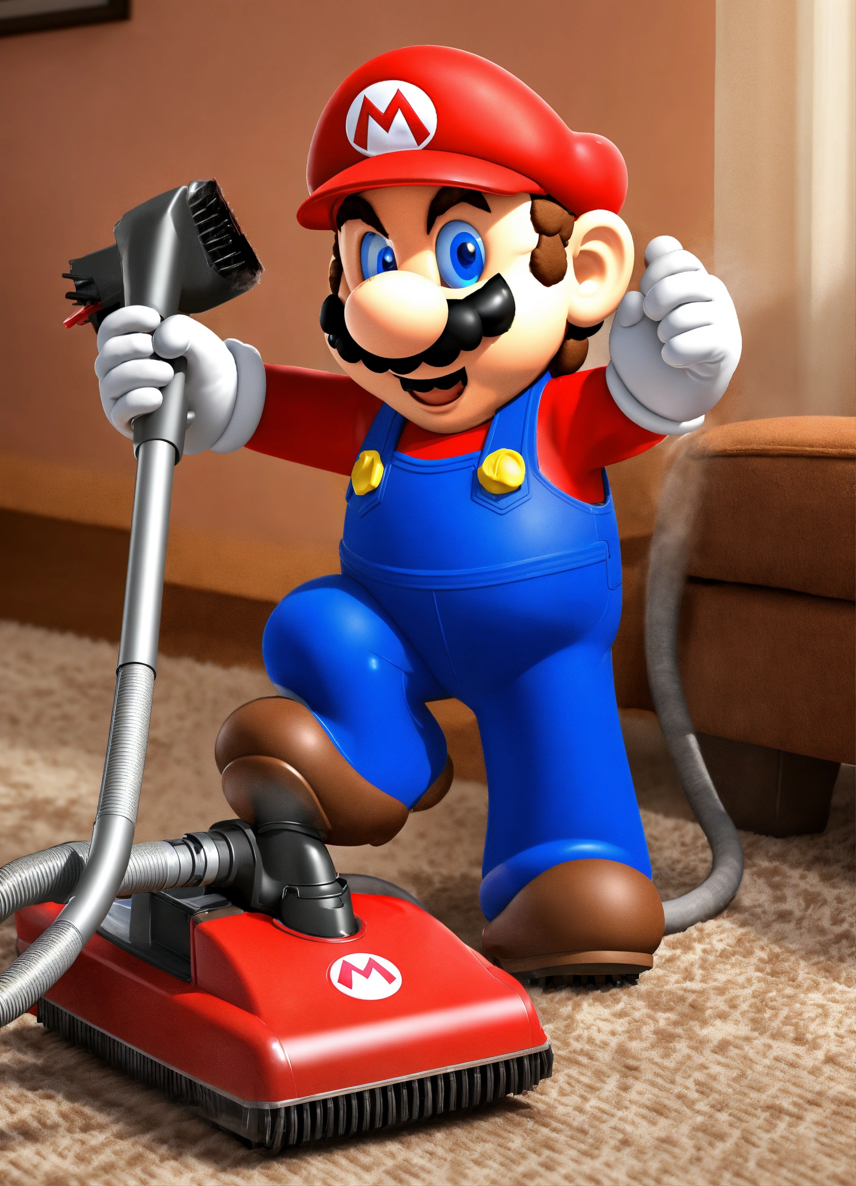Lexica - Mario from Mario Bros. As a Vacuum cleaner