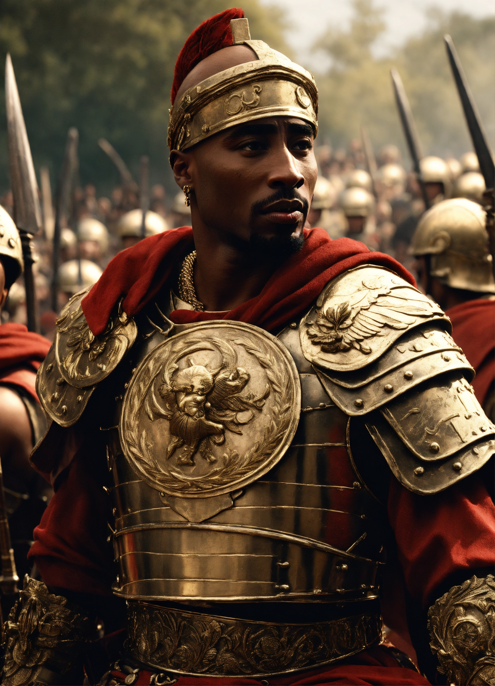 Lexica - Tupac as Julius Caesar Full Armor leading The Legions into ...