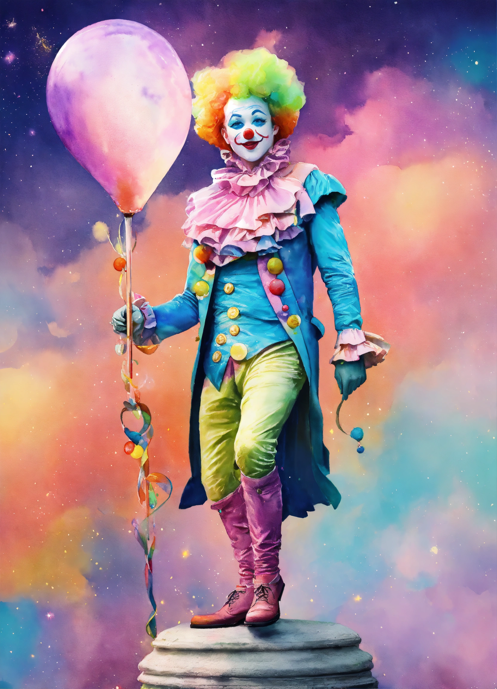 Lexica - Dreamy pastel junk magic the Italian David statue dressed as ...