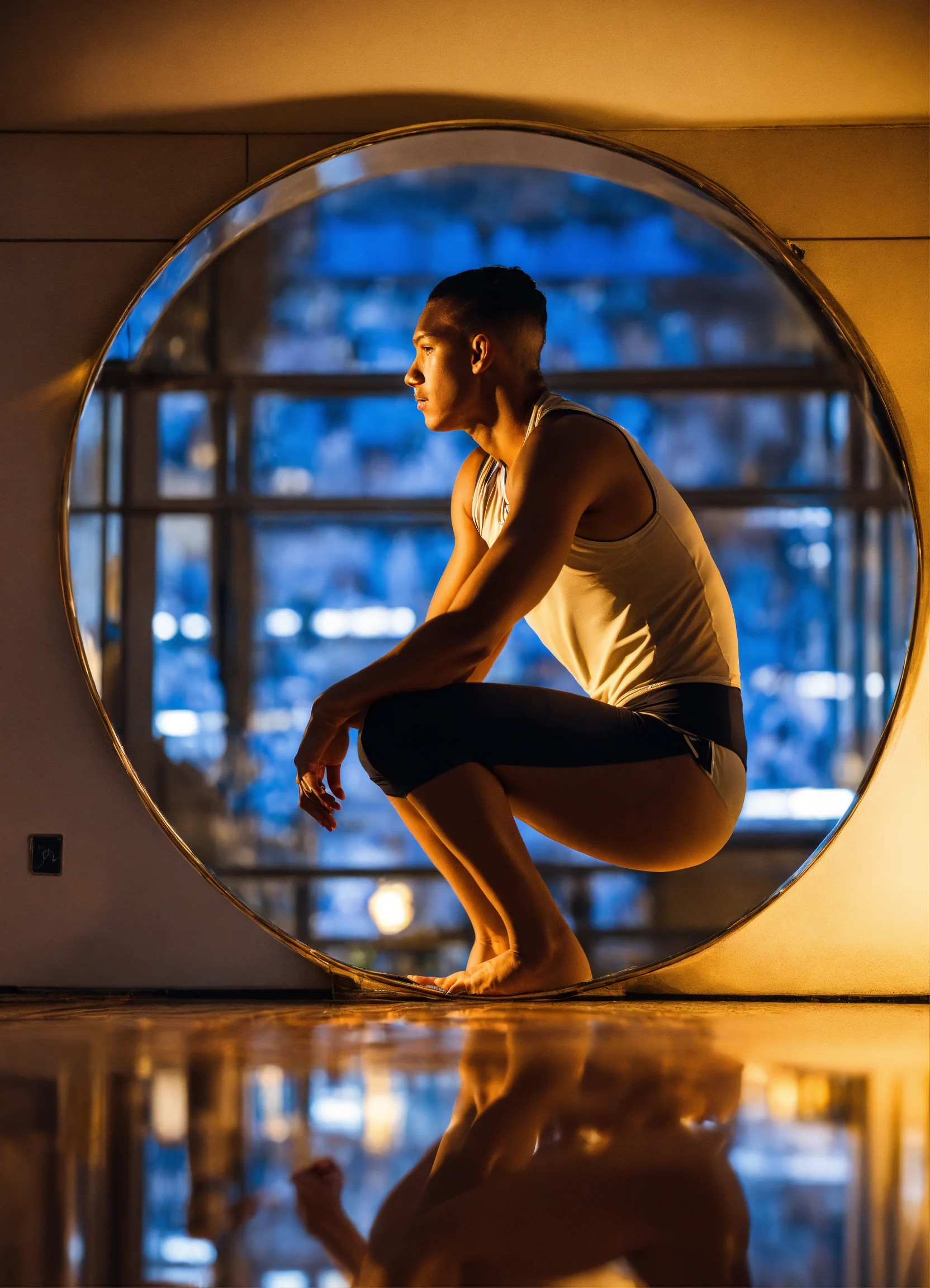 Lexica - Athlete having a reflection with themselves, facing their mind ...