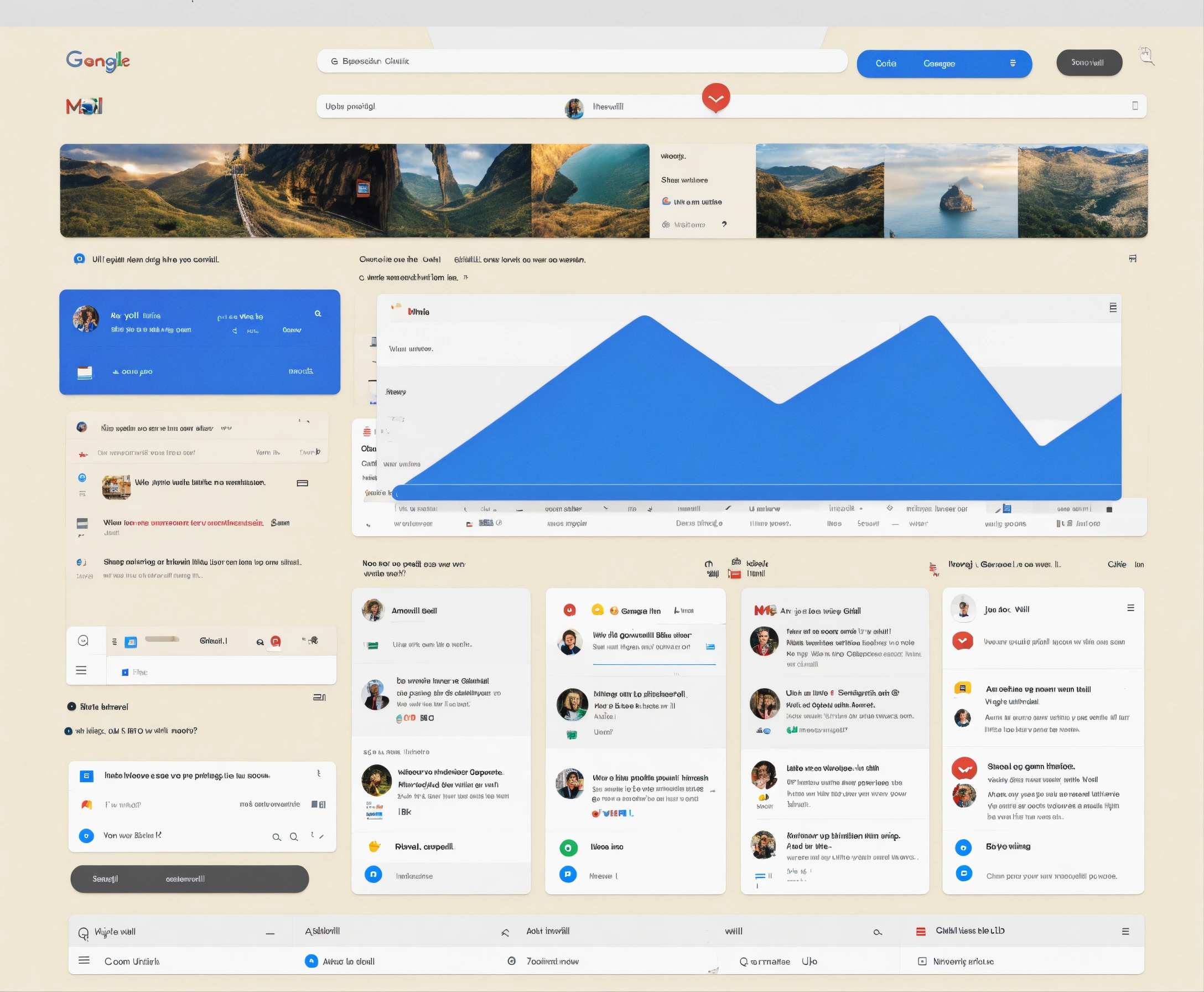 Lexica - Gmail ux/ui black blue