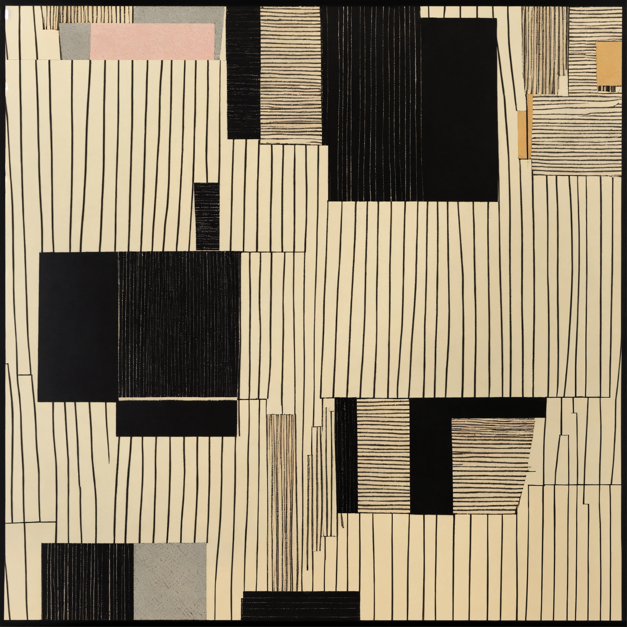 Lexica - Fragments, riso design, texture, pastels cream black