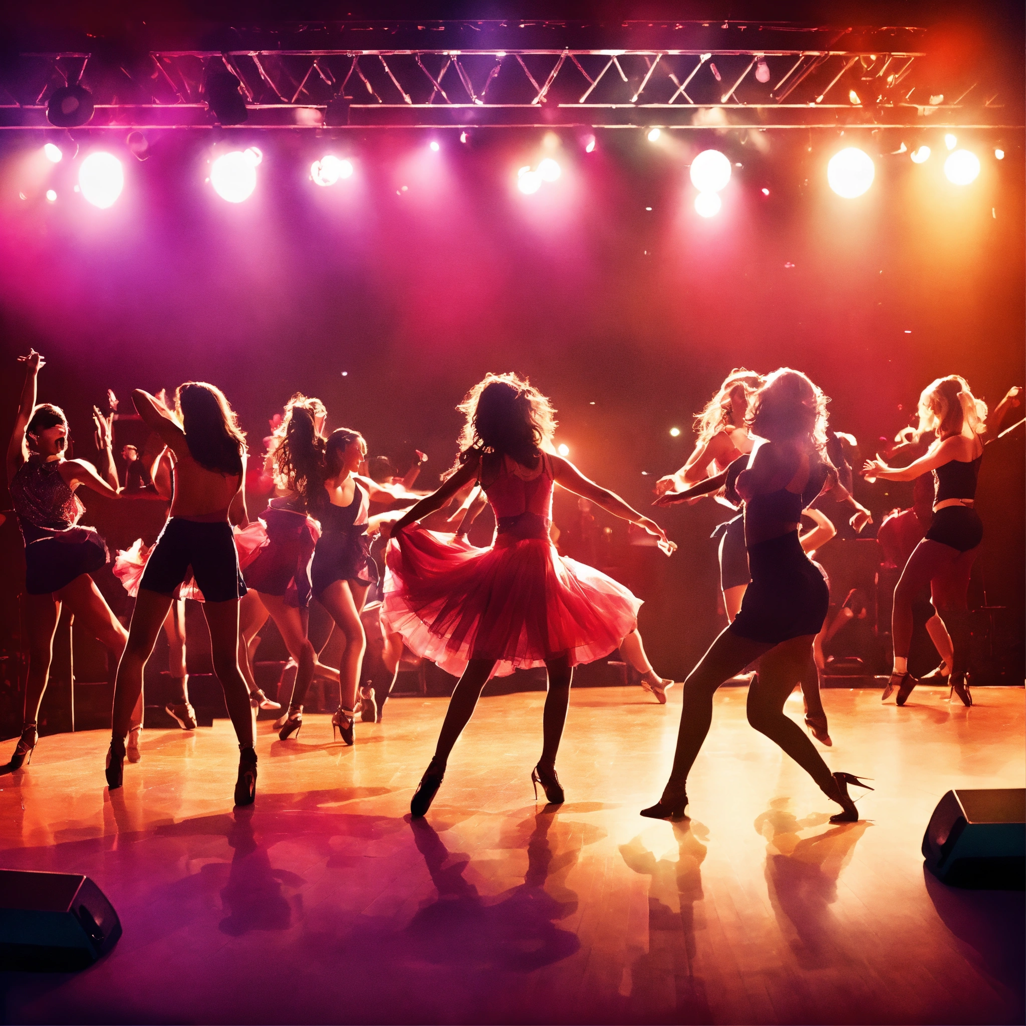 Lexica - A dance and musical concert poster with stage view. Include ...