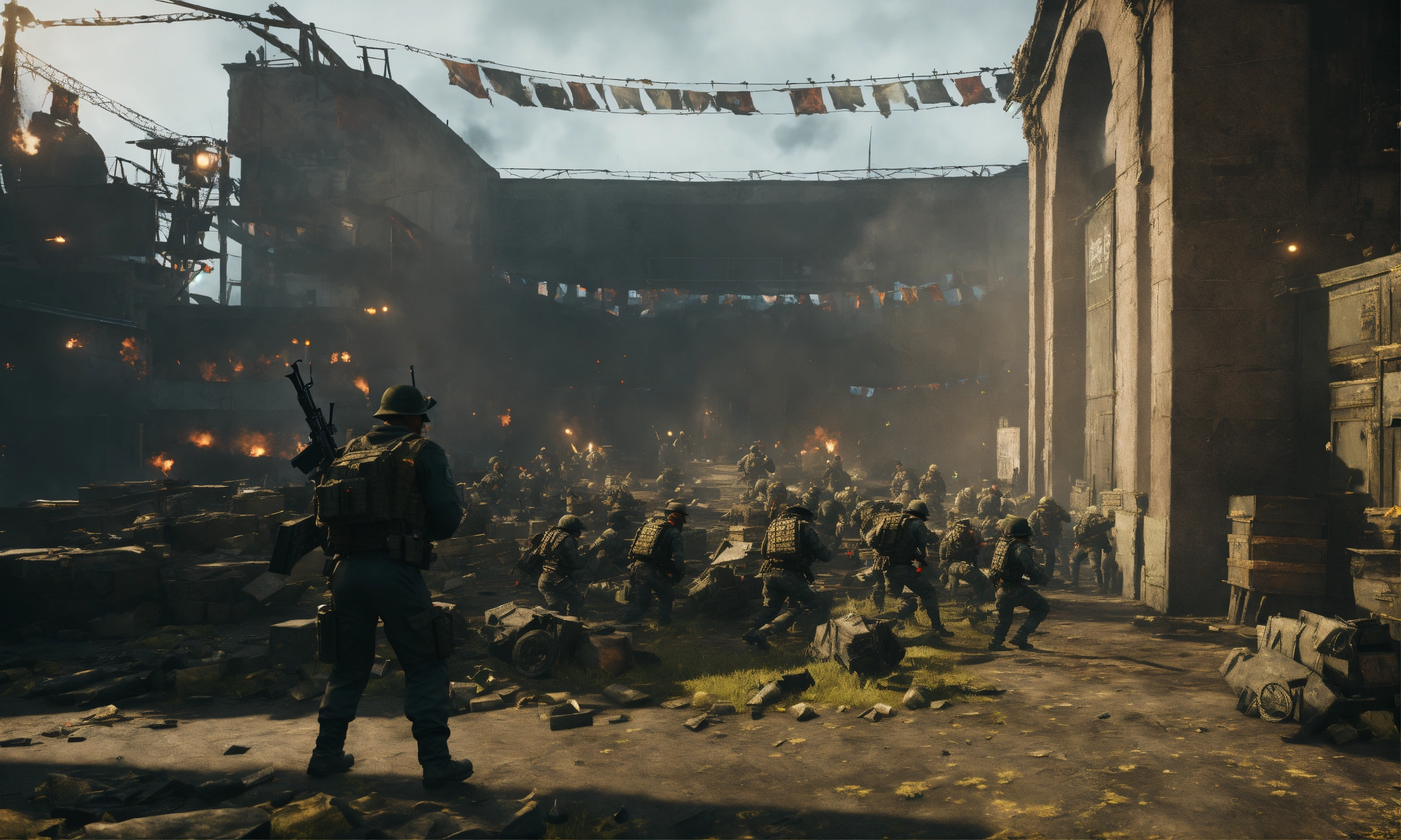 Lexica - Zombie hoard, call of duty warzone verdansk outside, a light ...