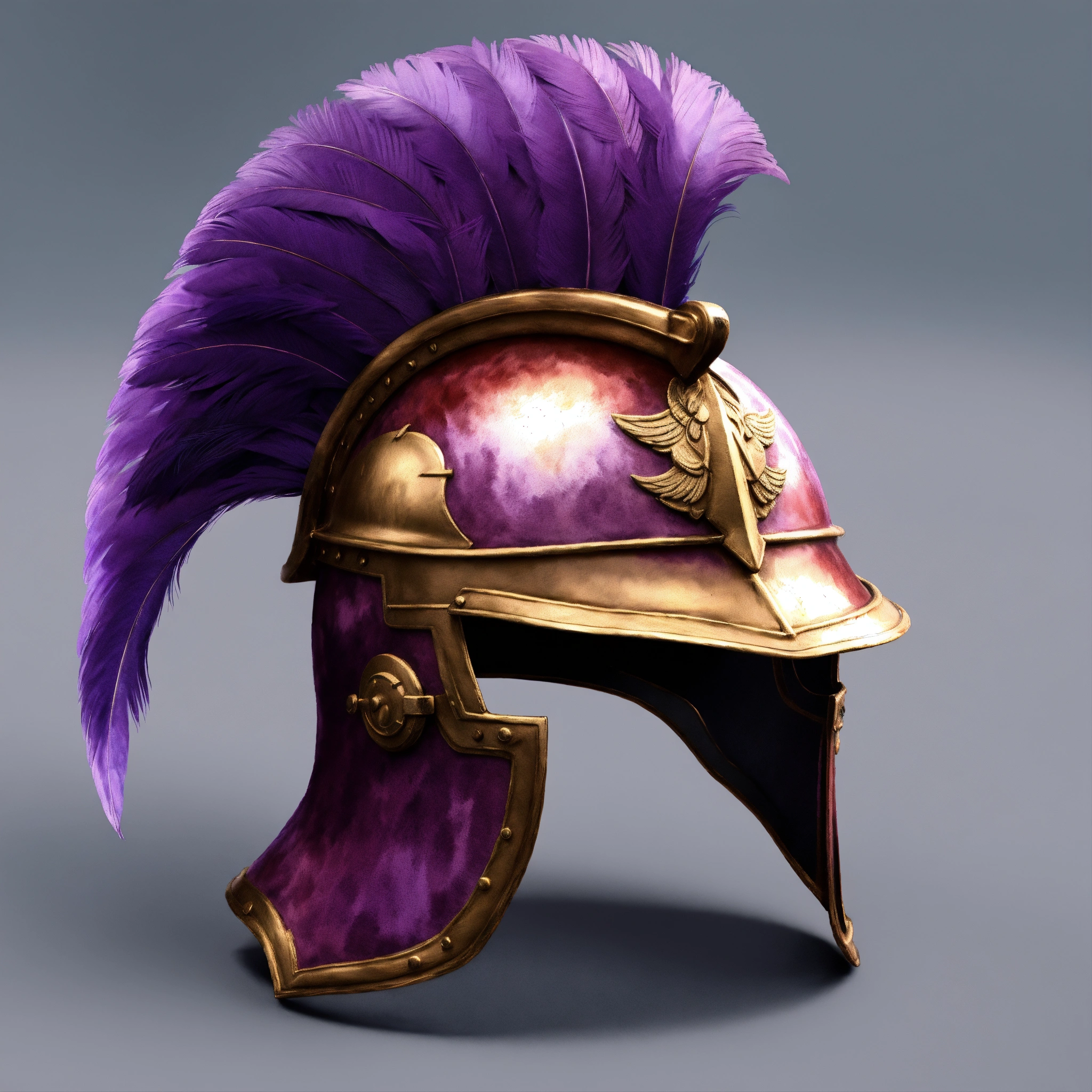 Lexica - Roman legion Praetorian Guard helmet, purple feathers, game ...