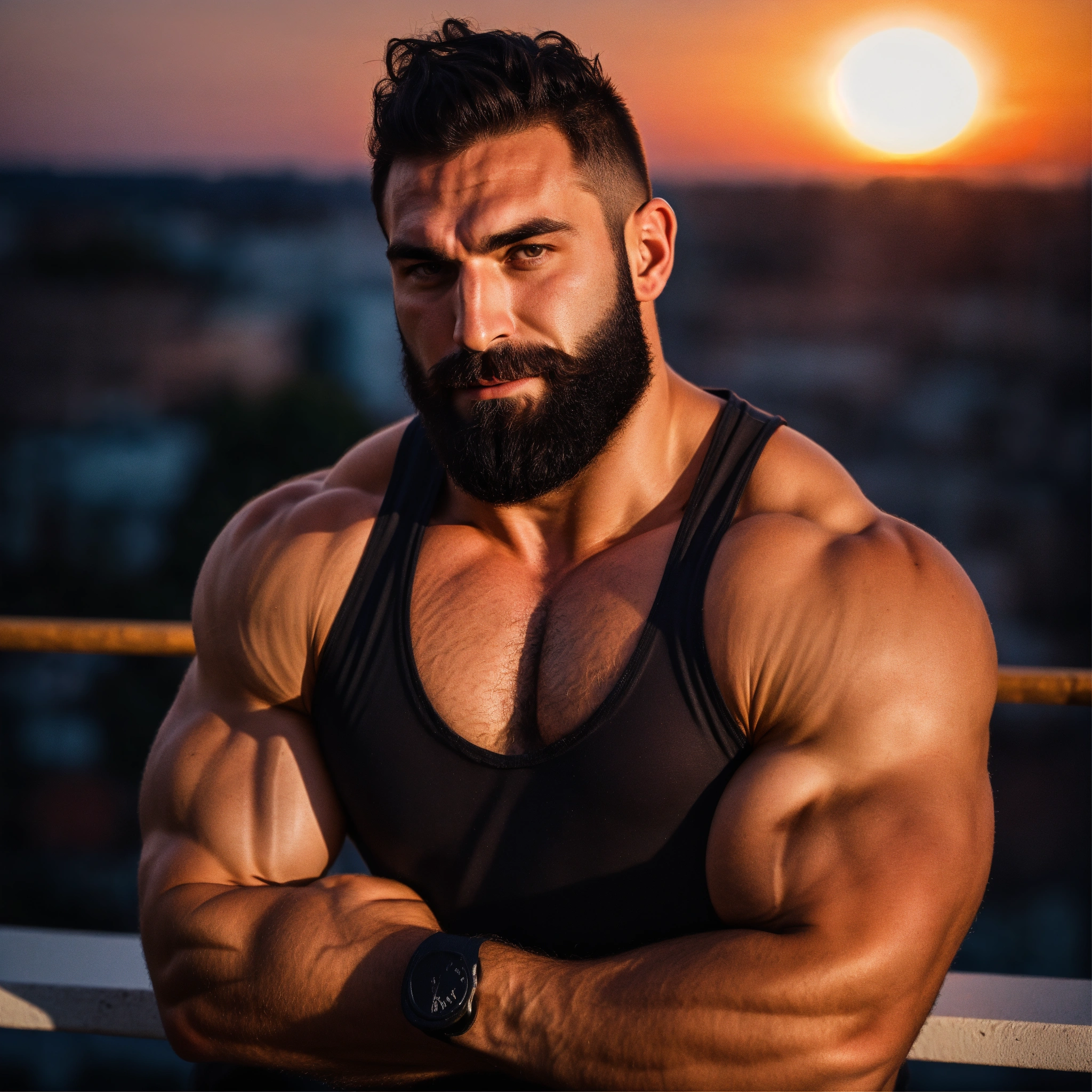 Lexica - 30-year-old hairy Italian man with big muscles, big ...