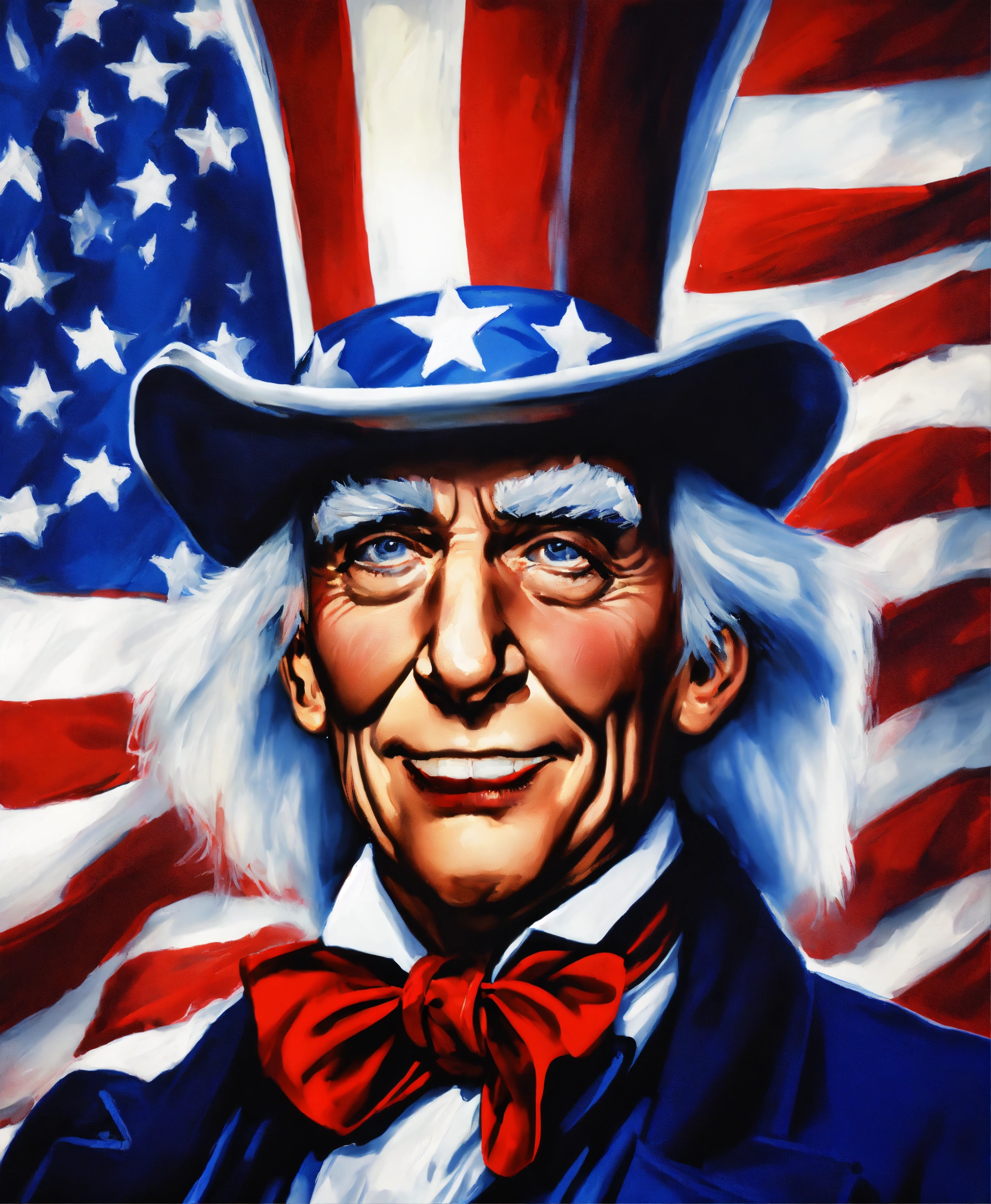 Lexica - Painting image of the USA Uncle Sam, ensure high resolution ...