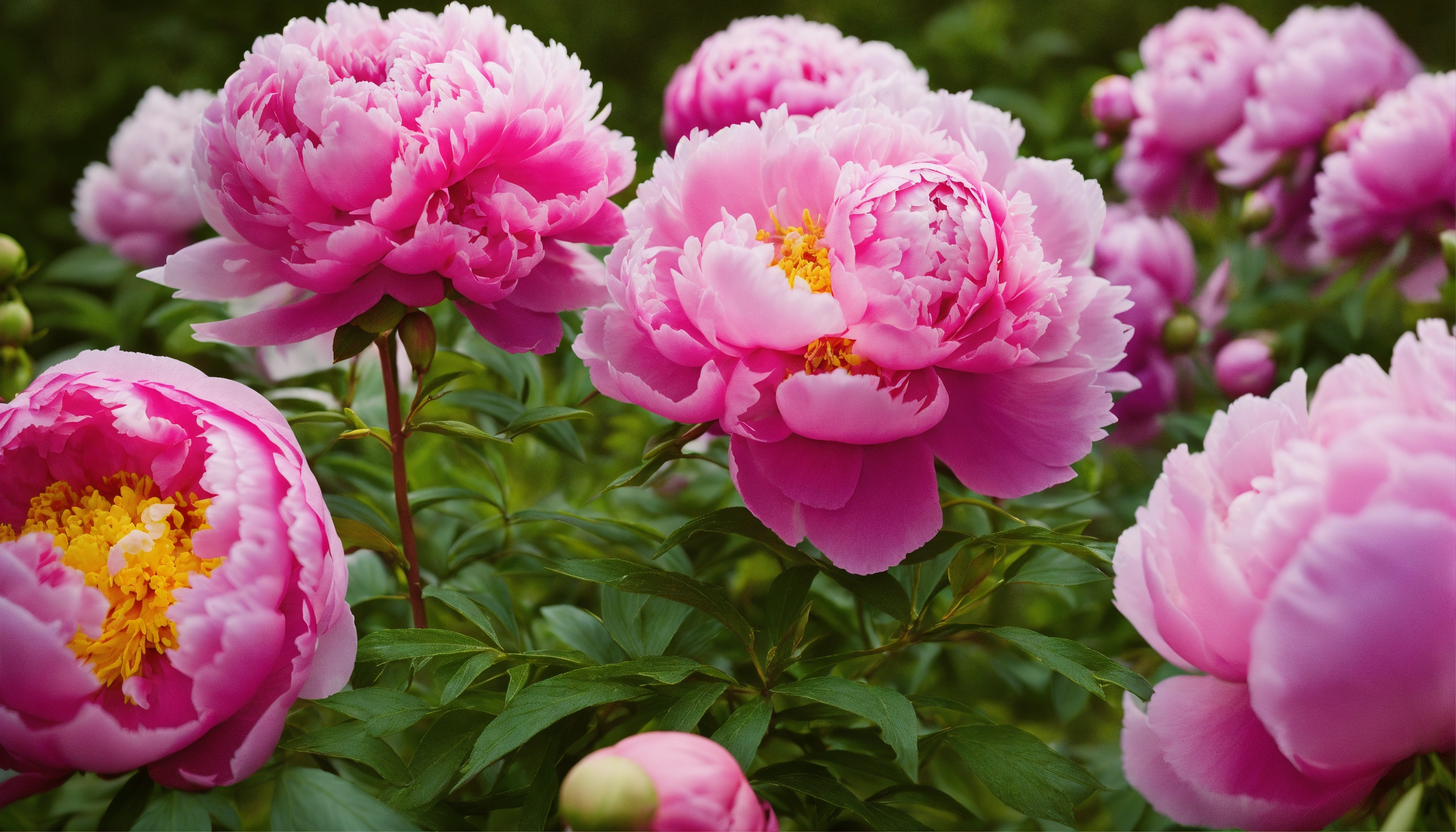Lexica - Create a vibrant and artistic image of peonies in a garden1.3 ...