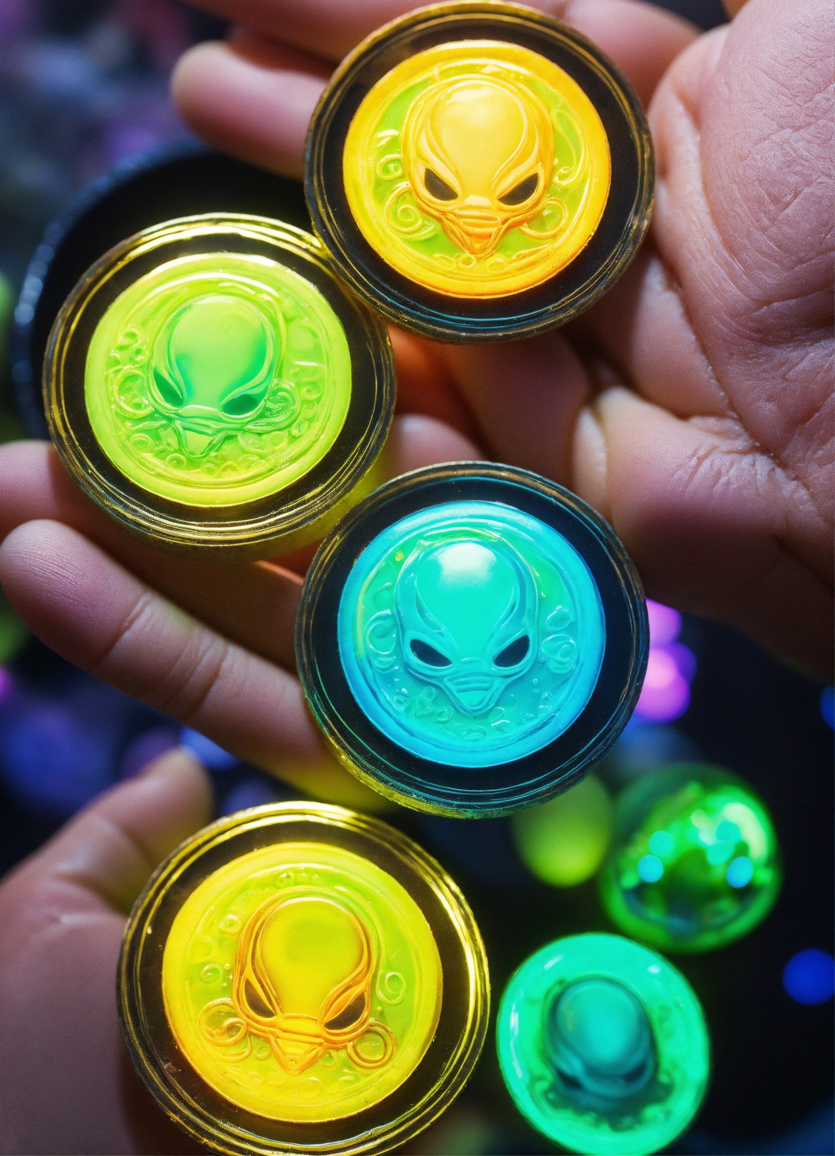Lexica - Bio organism luminous squishy alien coin