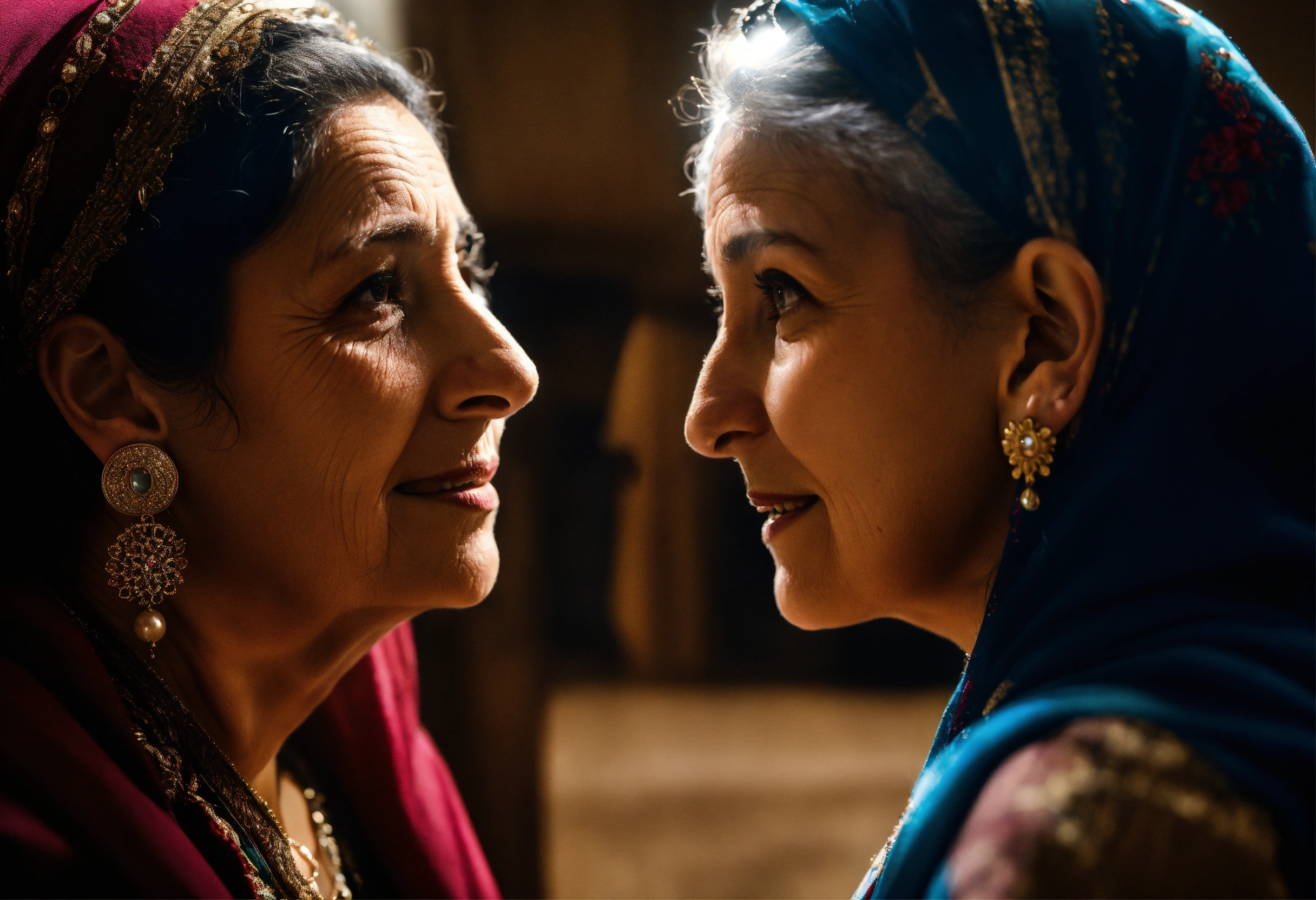 Lexica - Two women, a 99-year-old Jewish lady with lateral faces and a ...