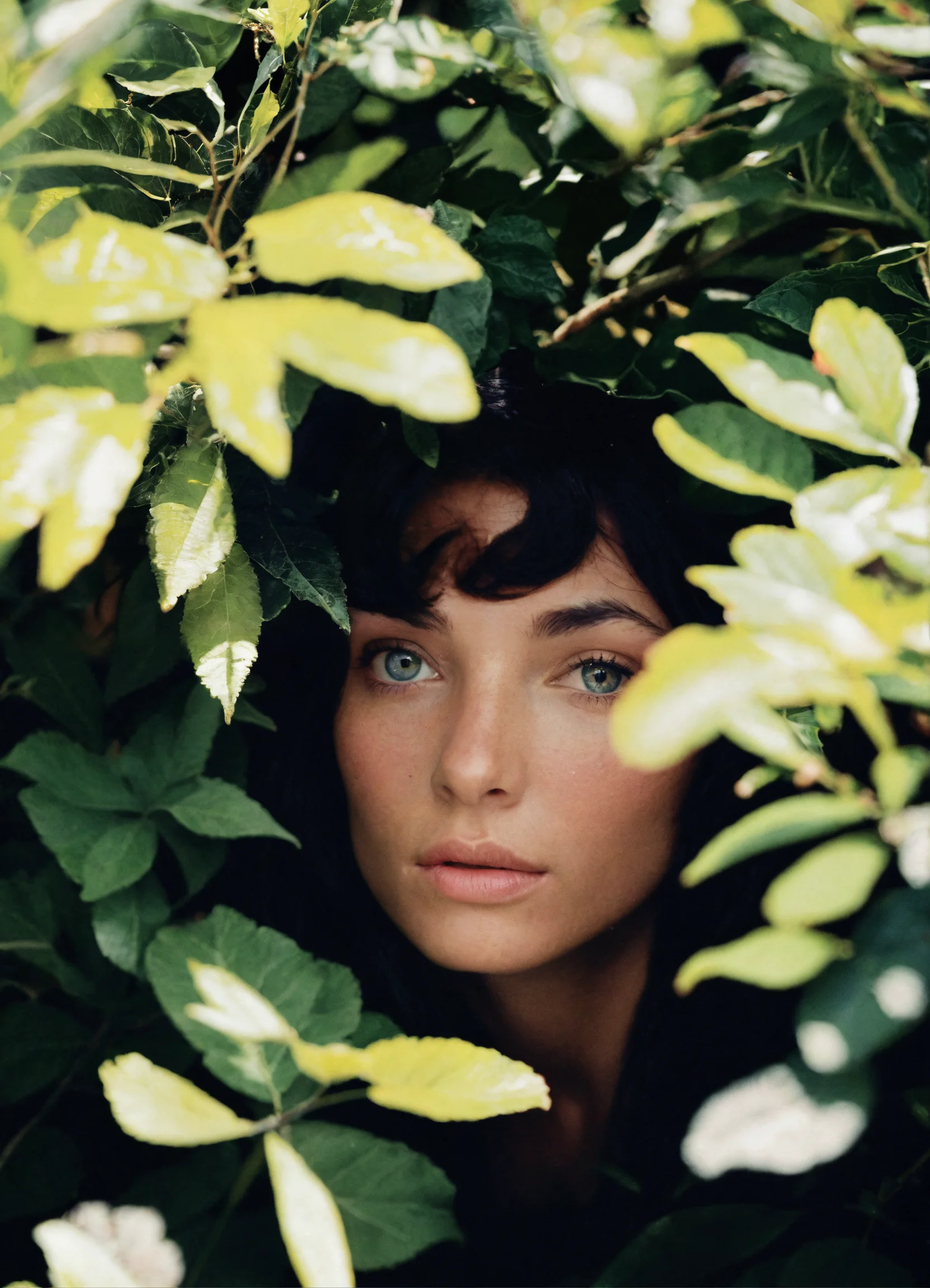 Lexica - Photo of the most beautiful woman in history hiding in a bush