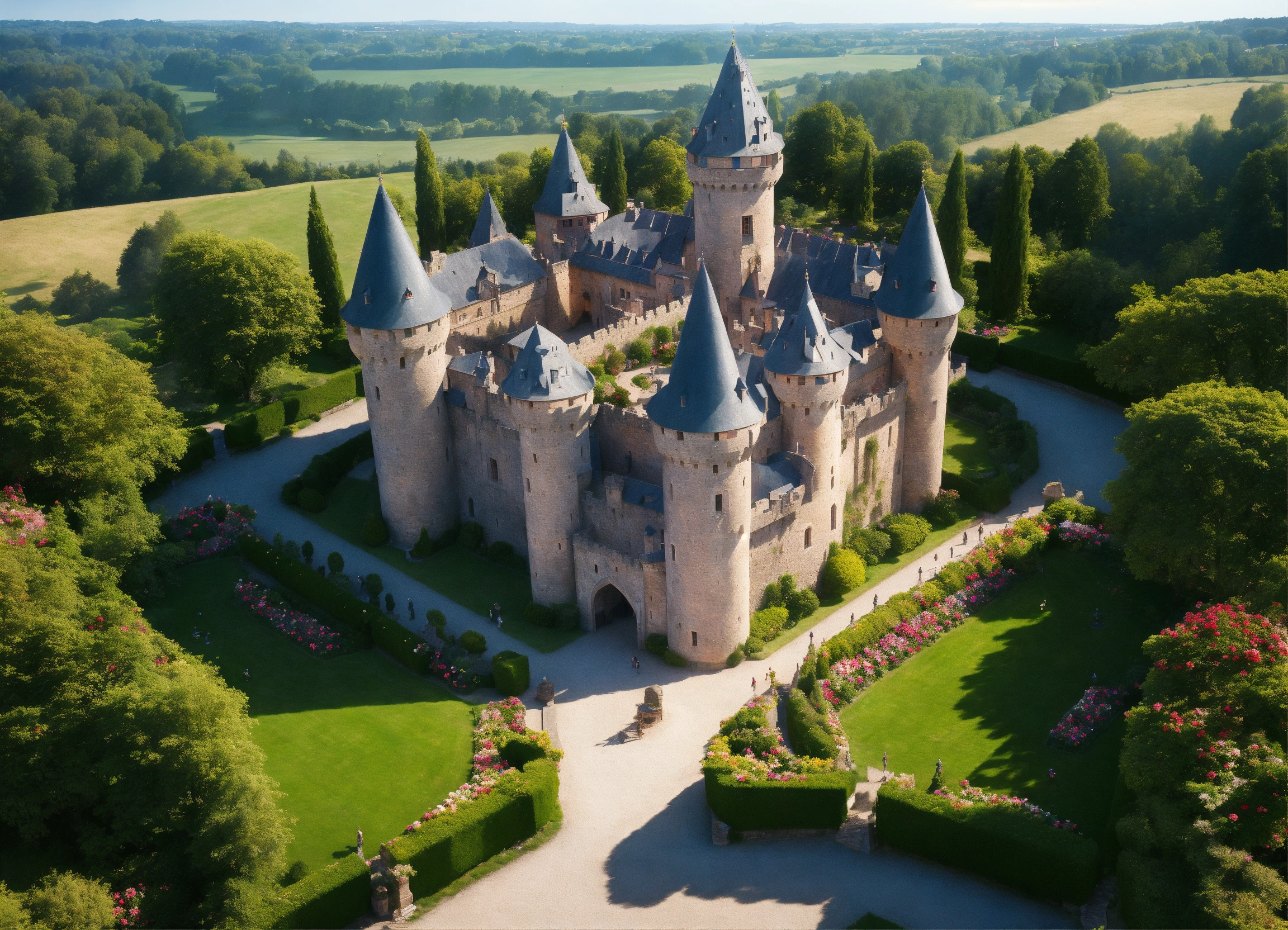 Lexica - Ultra realistic, photorealistic, bird's eye view of a small ...