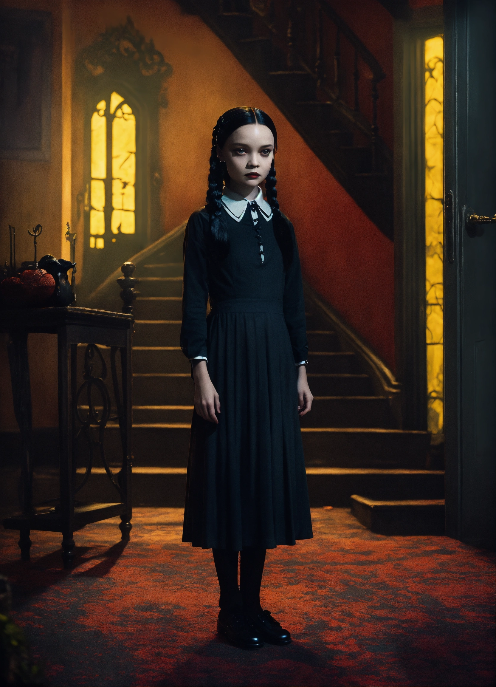 Lexica - Wednesday Addams, color palette and overall composition of the ...