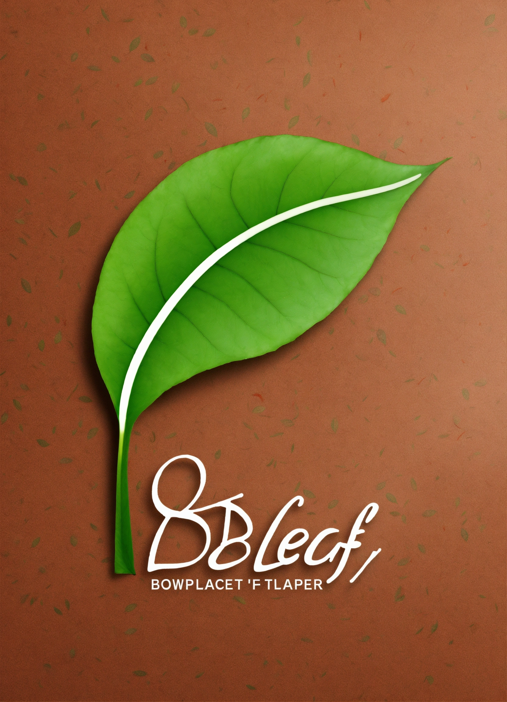 Lexica - Cartoon leaf logo with letter B inside transparent background ...
