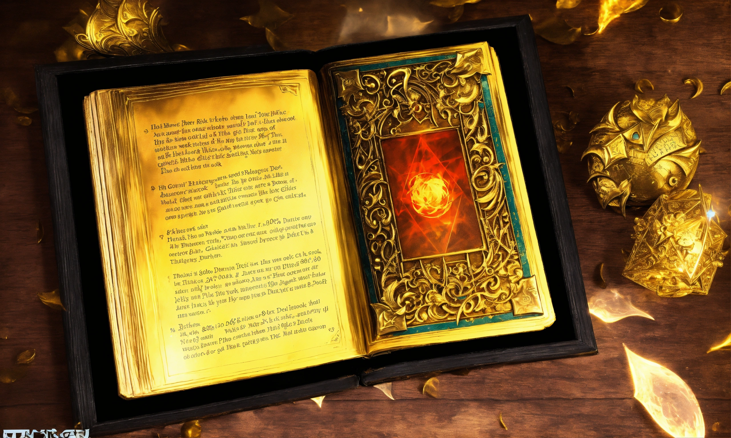Lexica - Frame, old magic book, fantasy, magic, gold, magic the ...