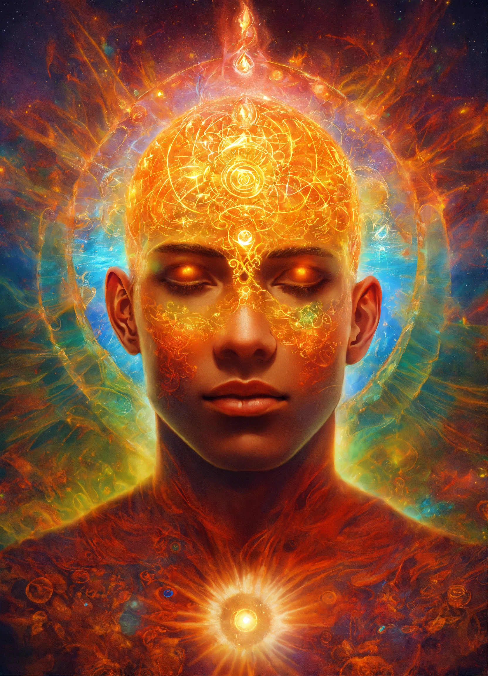 Lexica - A spiritual person with his pineal gland open radiating ...