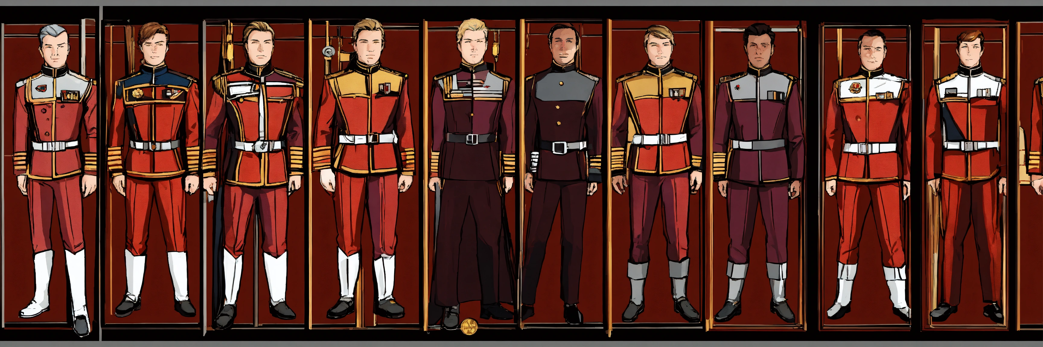 Lexica - Create an image depicting the crew of a Starfleet ship. The ...