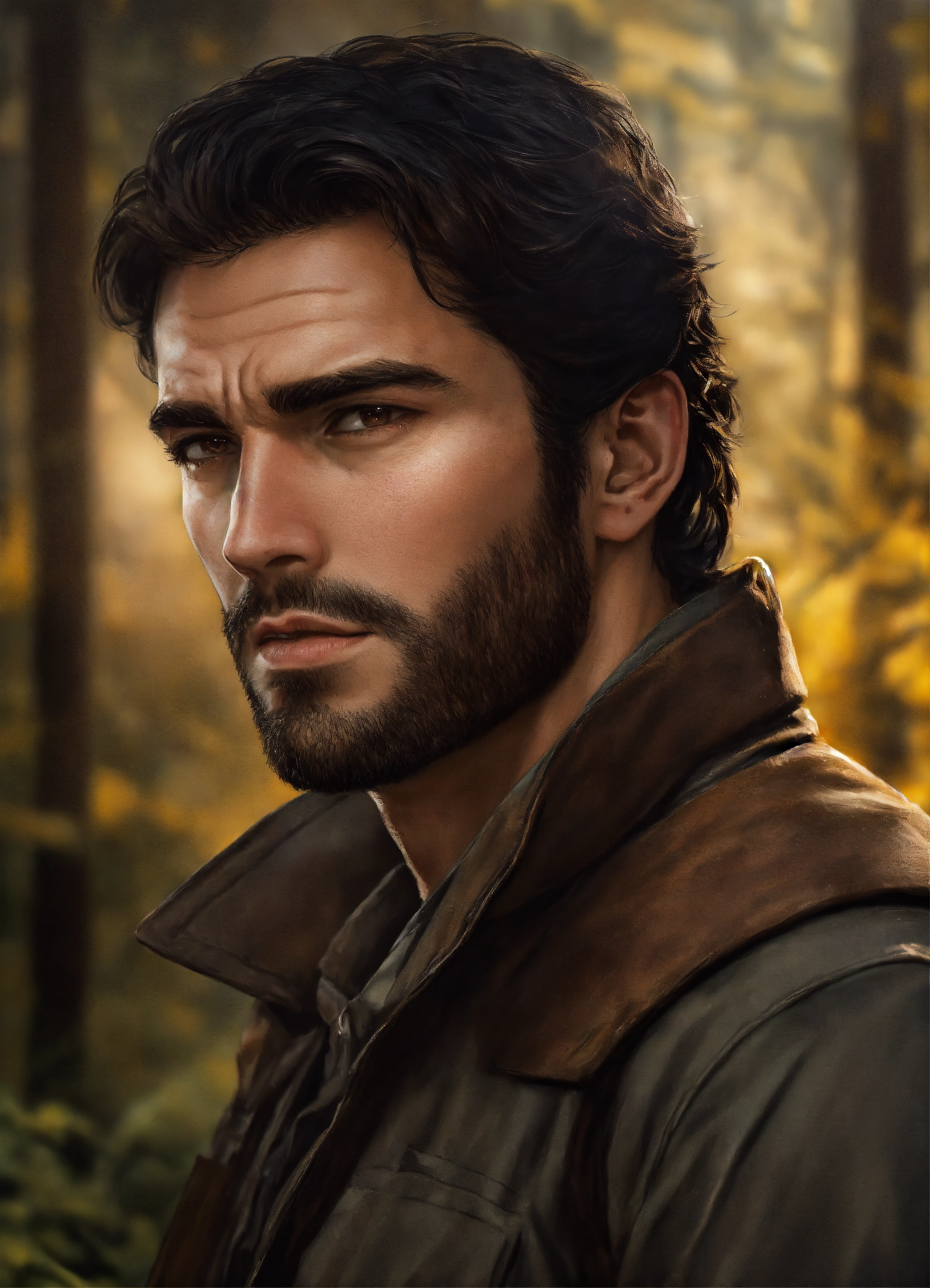 Lexica - A tough Caucasian man, handsome facial features, masculine ...