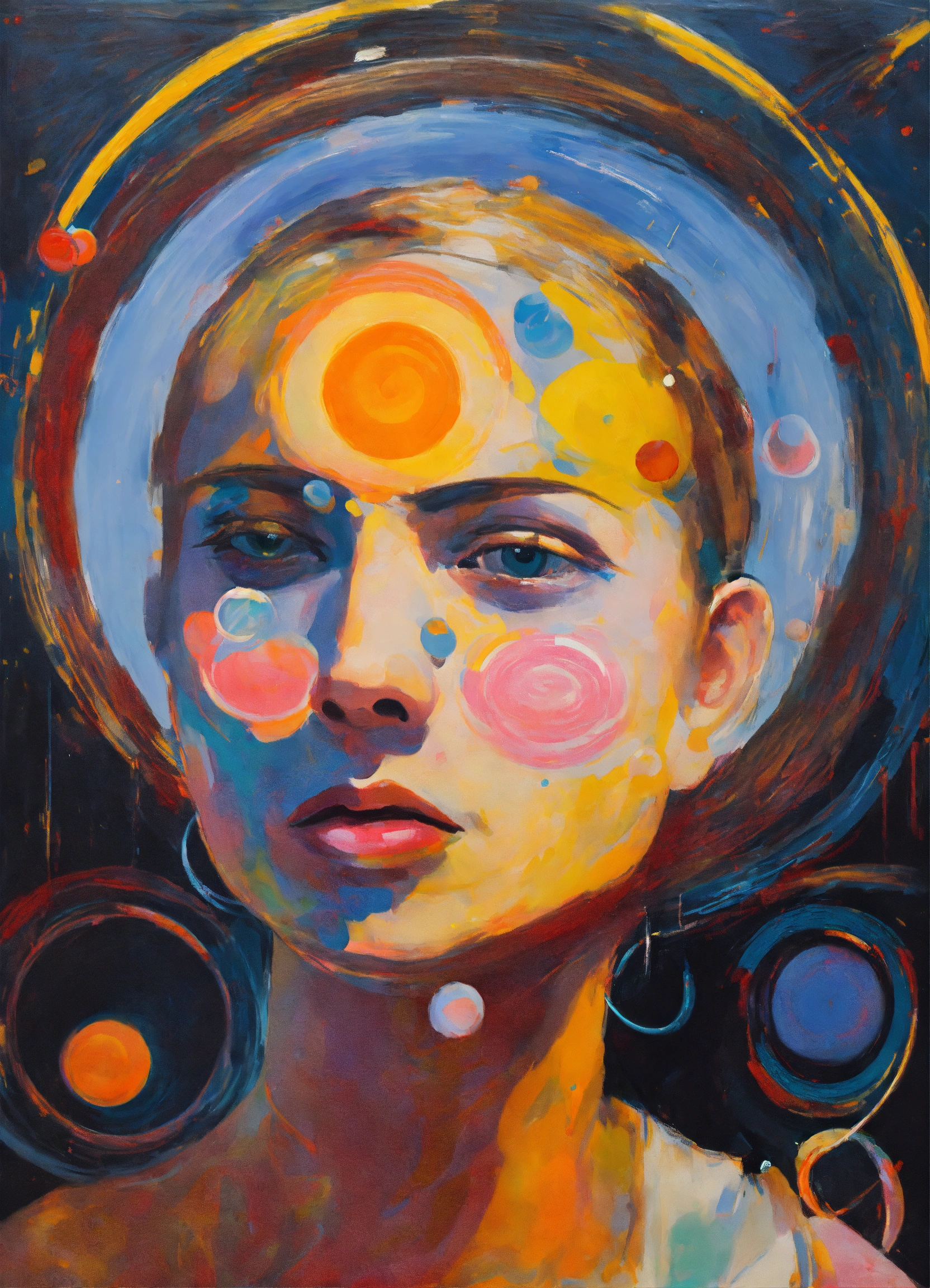 Lexica - A neo expressionist painting of A communication bubble with ...