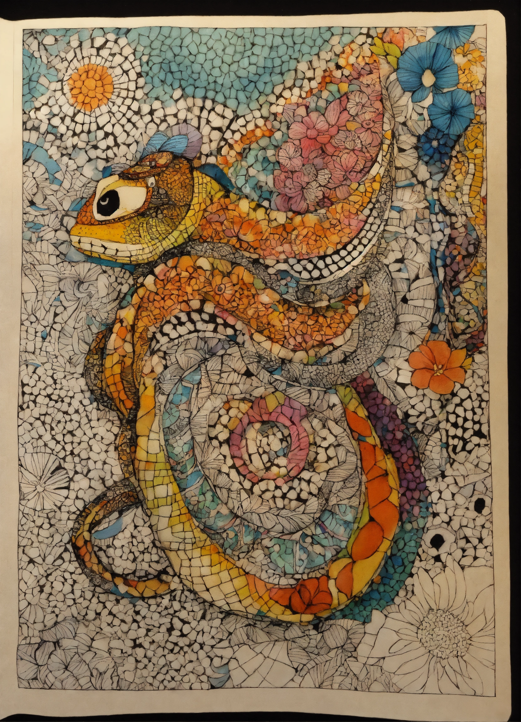 Lexica - Zentangle, style inspired by Ogata Gekko