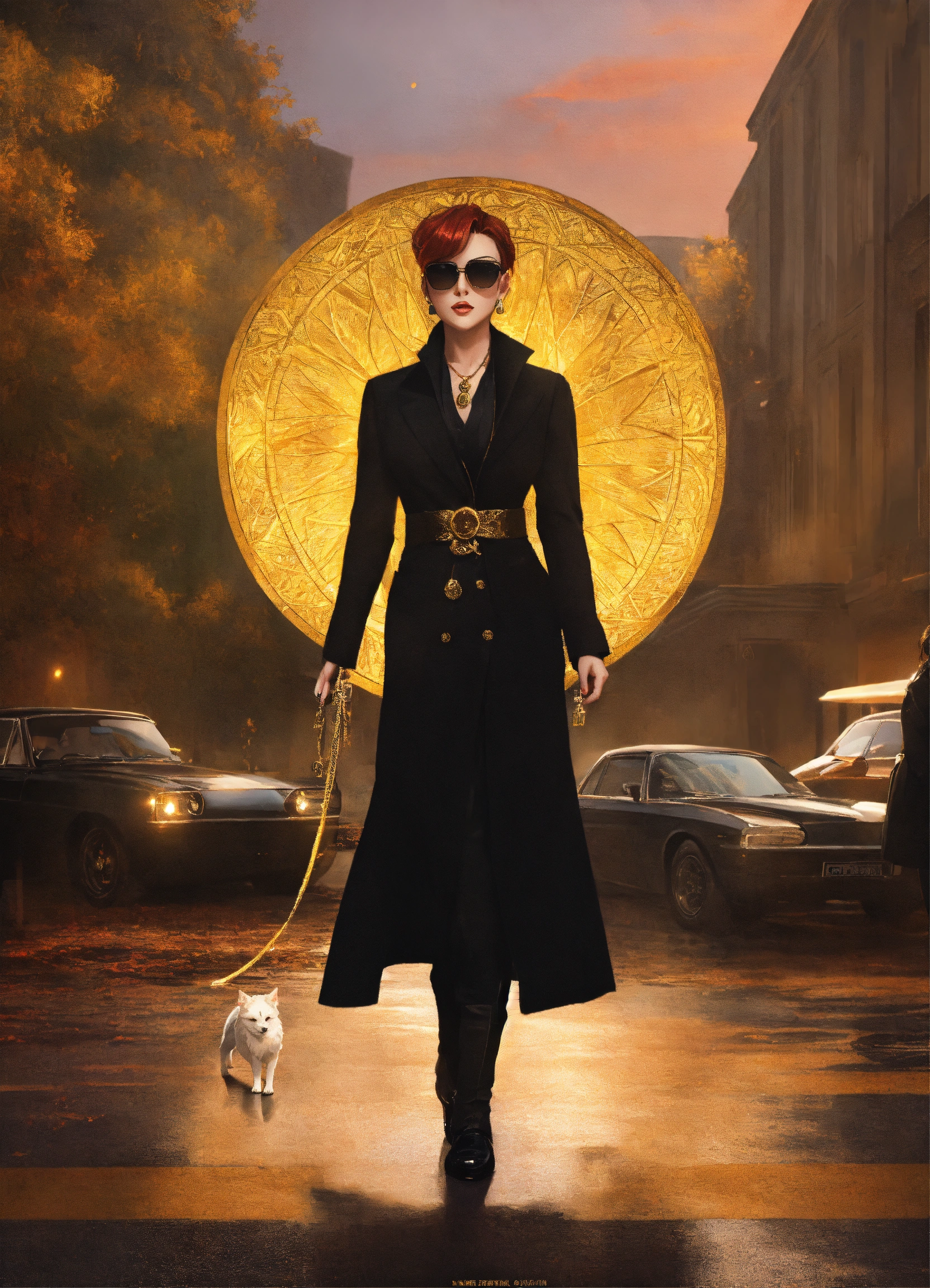 Lexica - Good omens as woman, female Crowley wearing black clothes suit ...