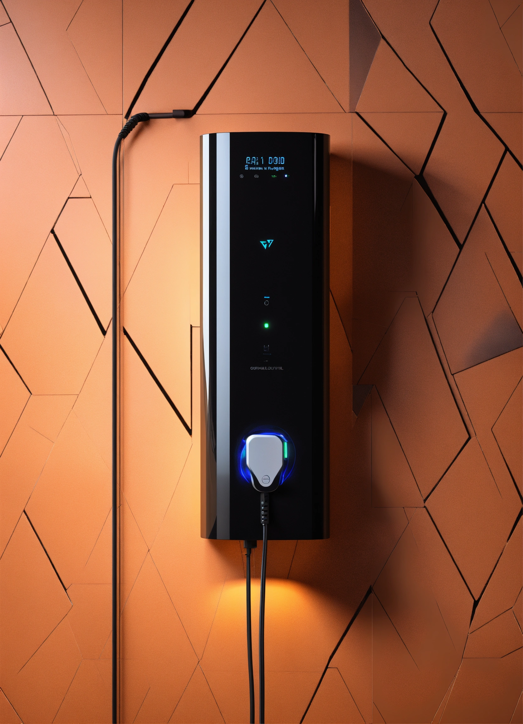 Lexica - Small sleek black Wall mounted portable luxurious 11kW EV home ...