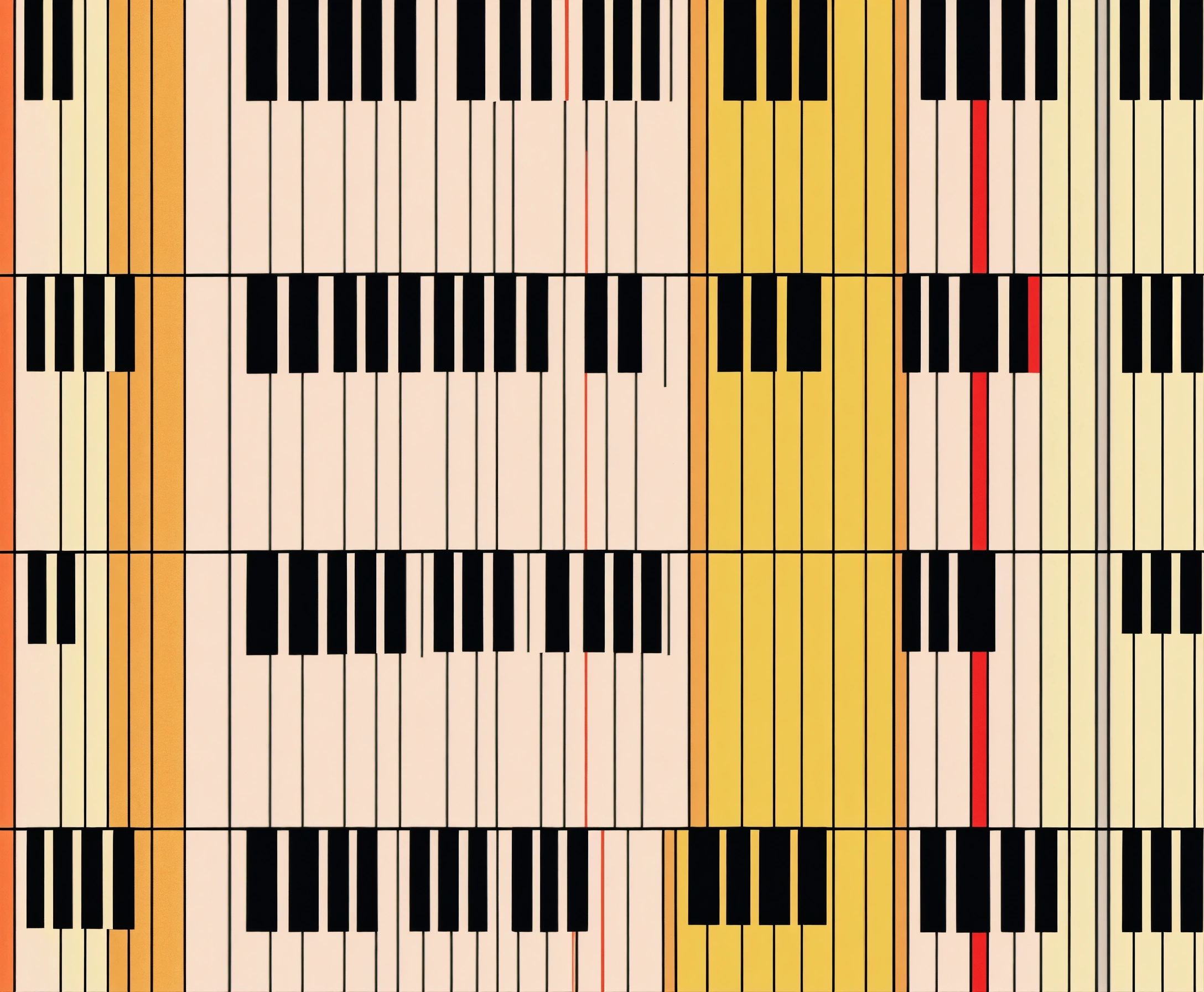 Lexica - Piano keys pattern, riso design
