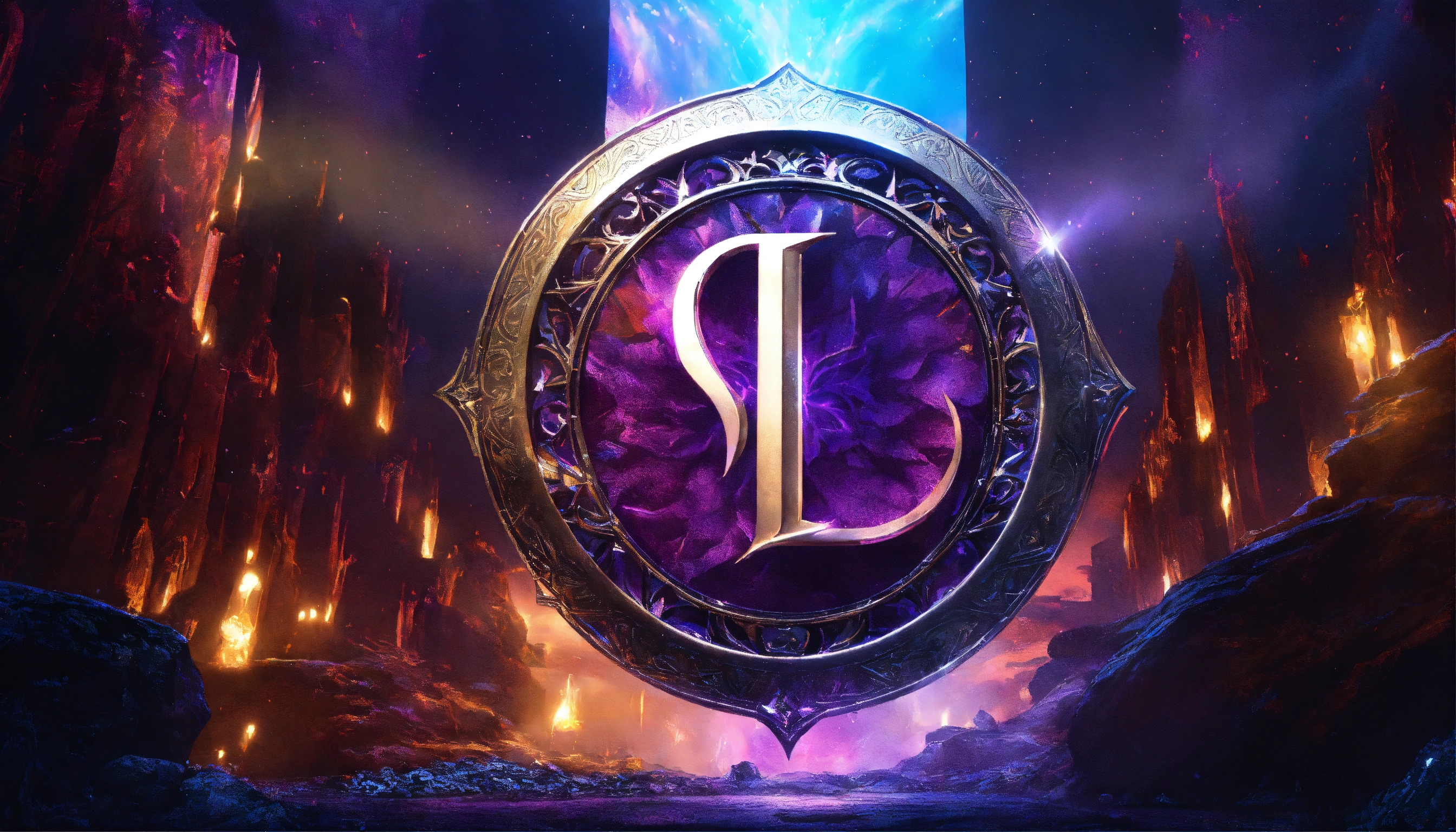 Lexica - Vibrant powerful magic surrounding a silvery Legends logo ...