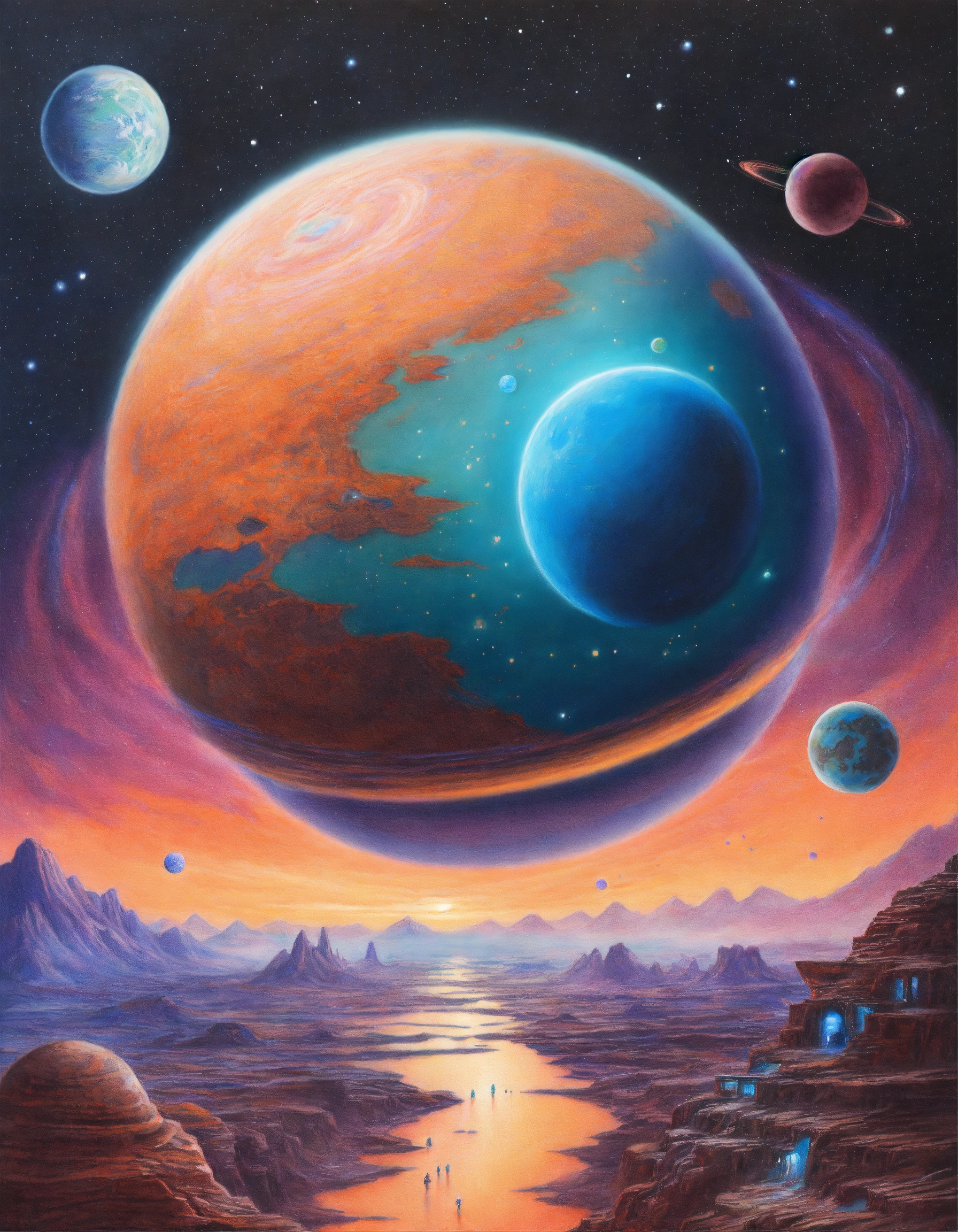 Lexica - Realistic painted colored pencil drawing of a futuristic ...