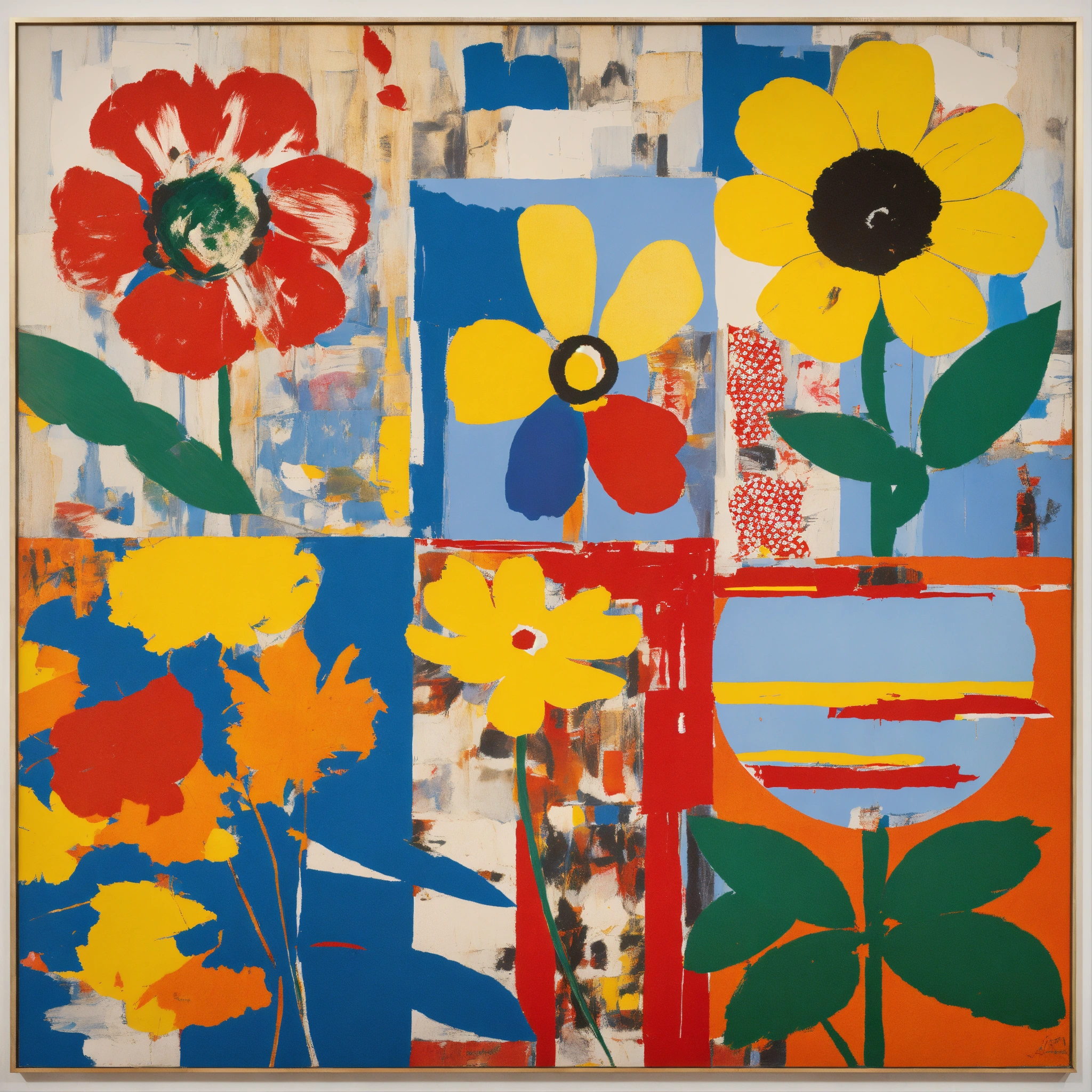 Lexica - Un flower pop art in style Robert Rauschenberg (1925-2008 ...