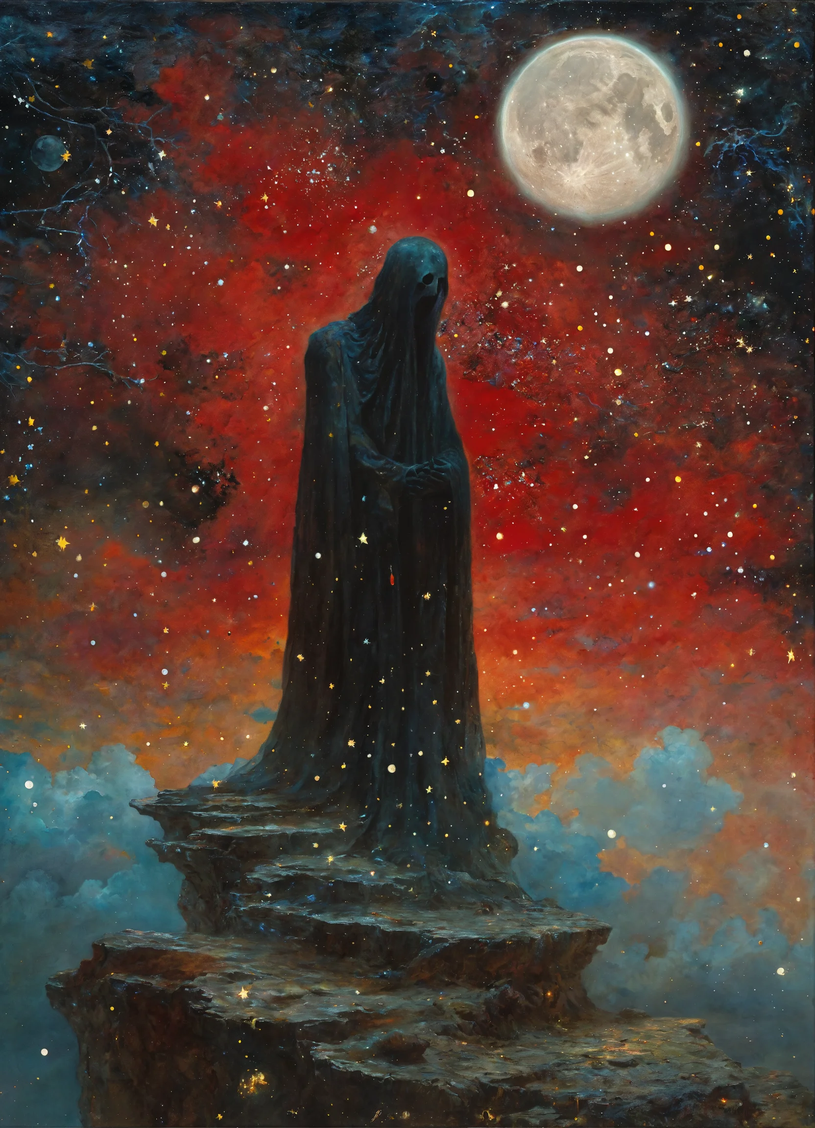 Lexica - Romantic dark fantasy novel illustration of a Gothic ghost man ...