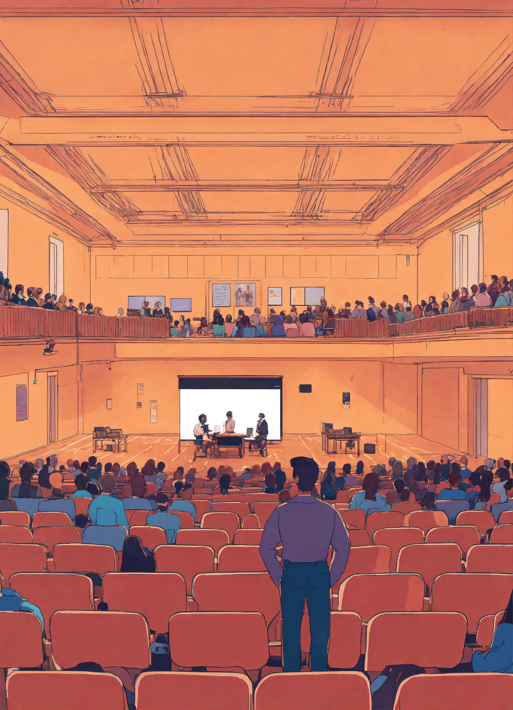 Lexica - A lecture hall full of students, with one AI-Augmented student ...