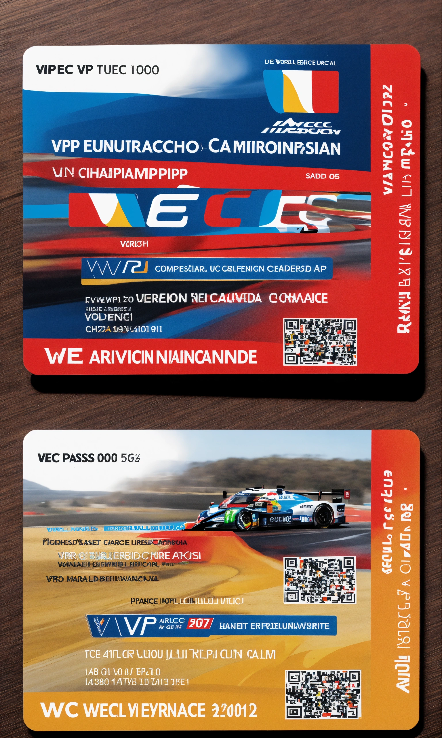 Lexica - WEC World endurance championship card VIP ID pass
