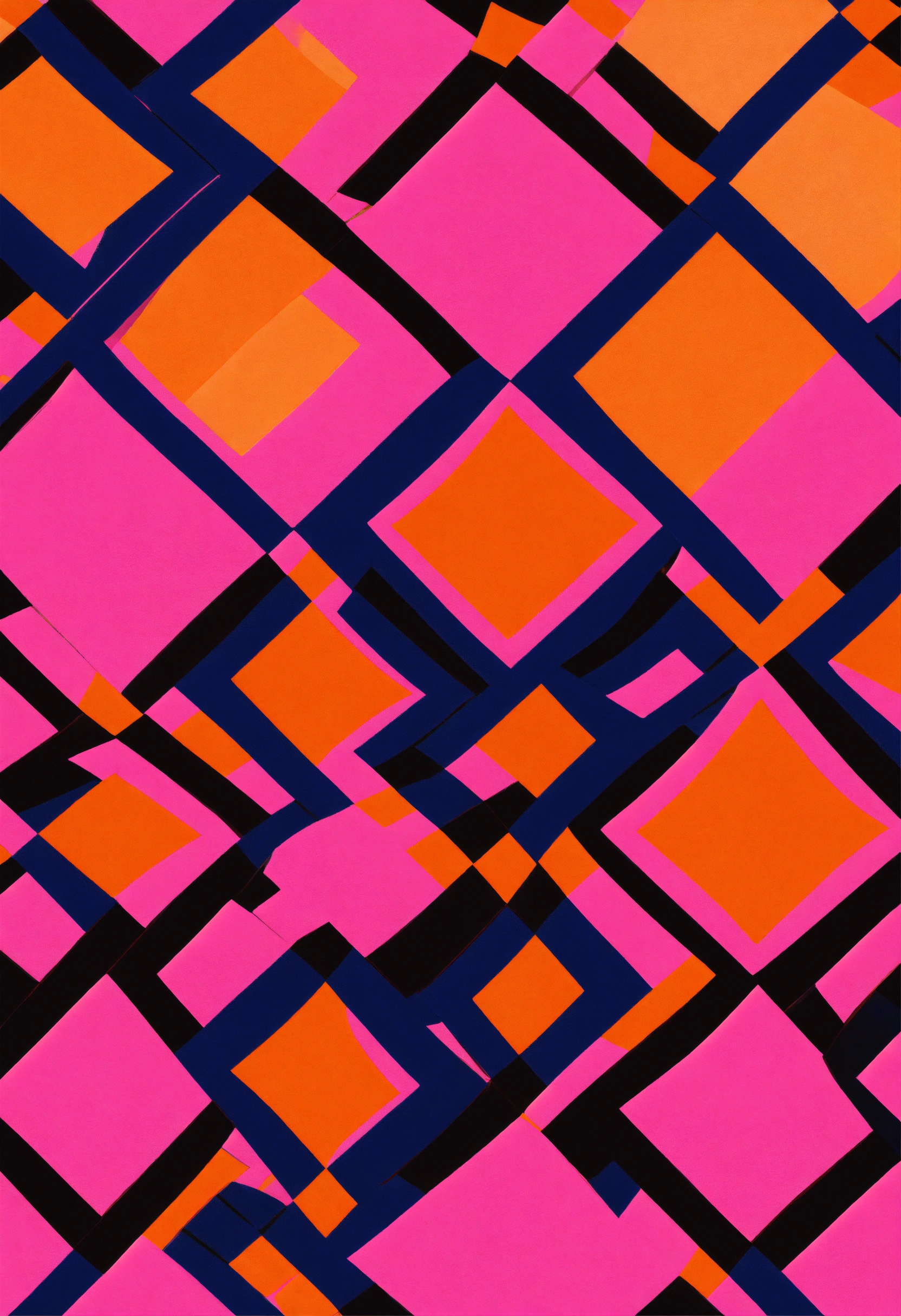 Lexica - Psychedelic, groovy, pink and orange checkered flag geometric ...