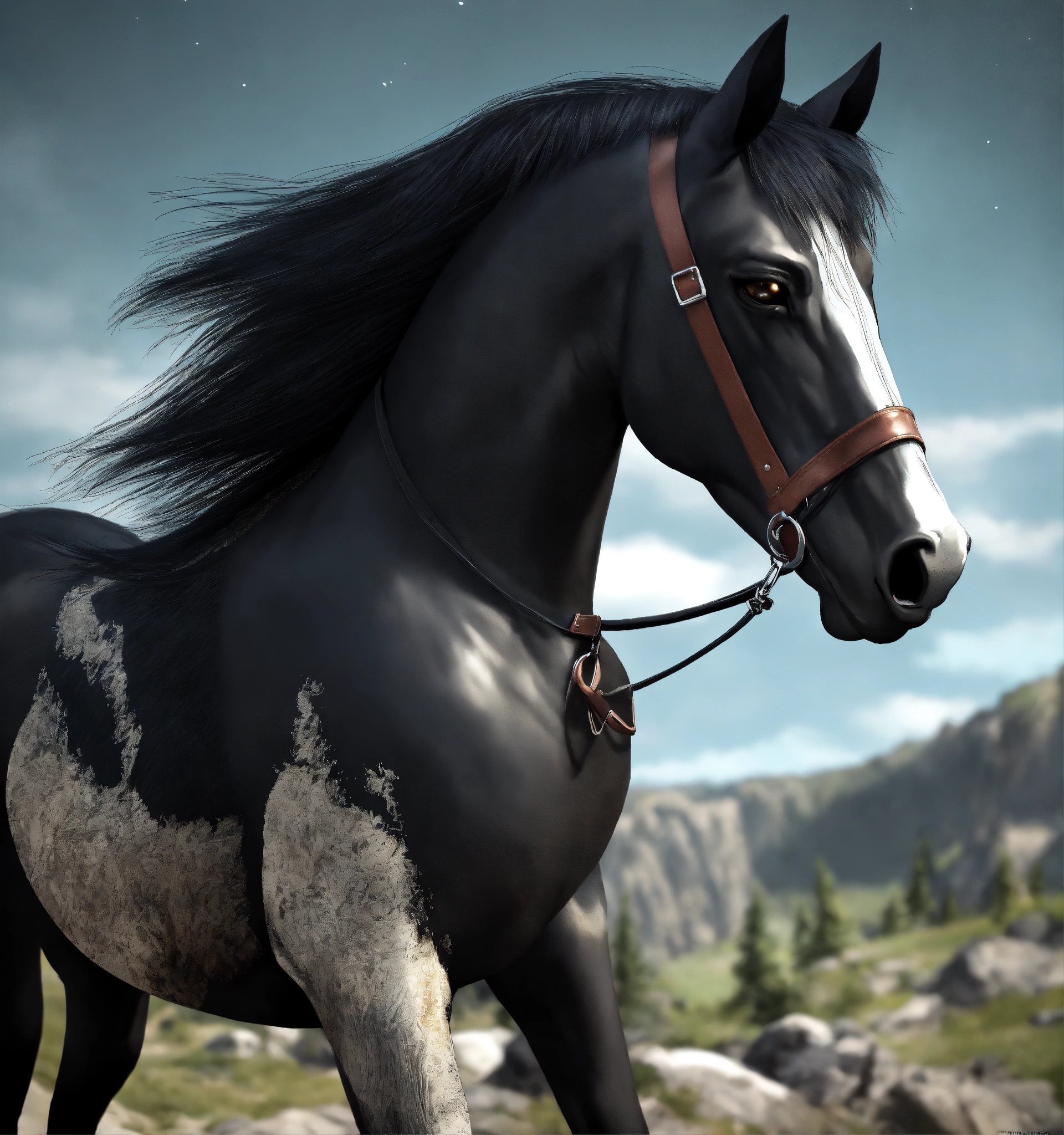 Lexica - Game character horse cartoonish realistic emo rock quadrate ...