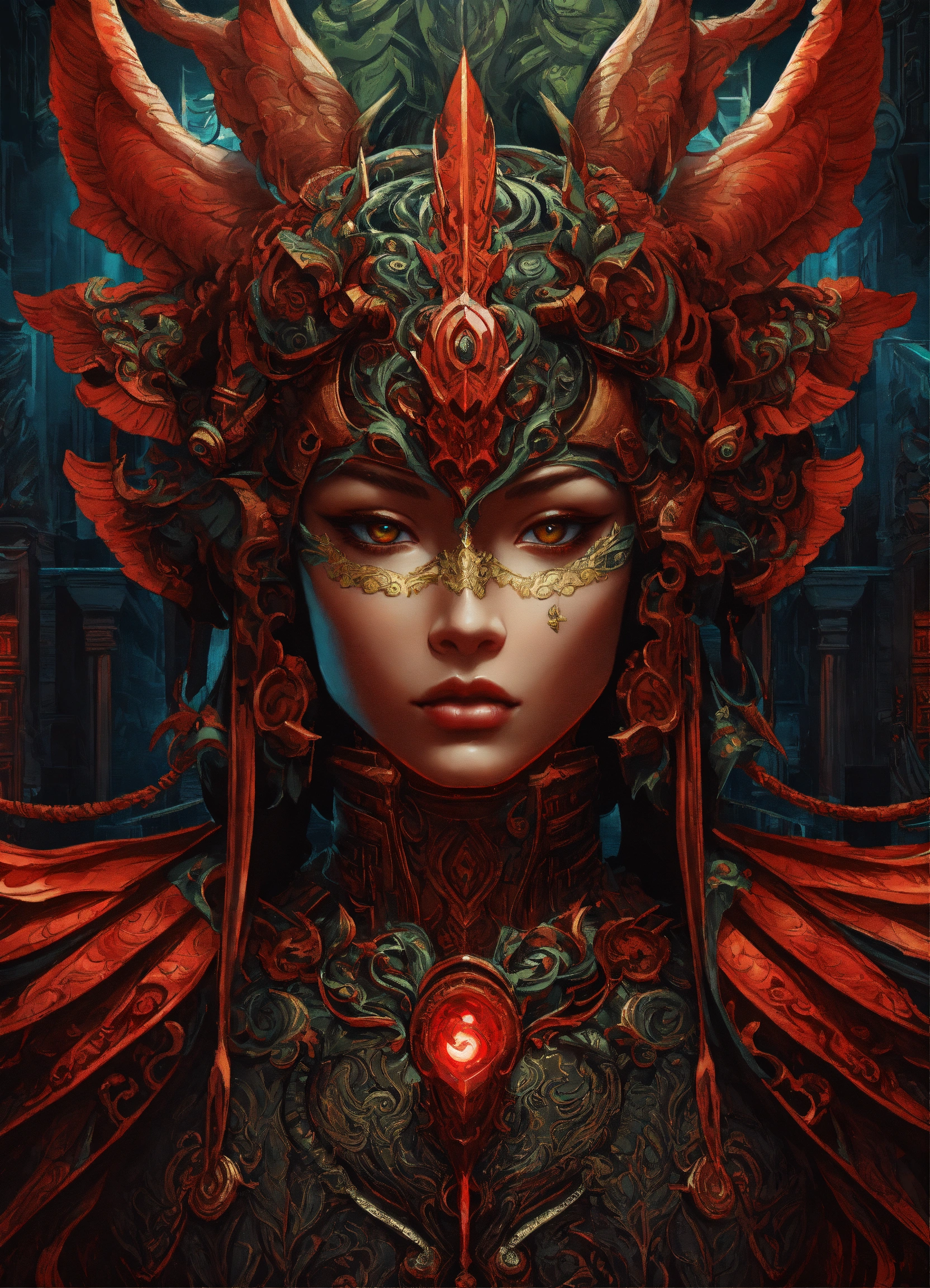 Lexica - A close up of a Medusa wearing an epic art, in style of art ...