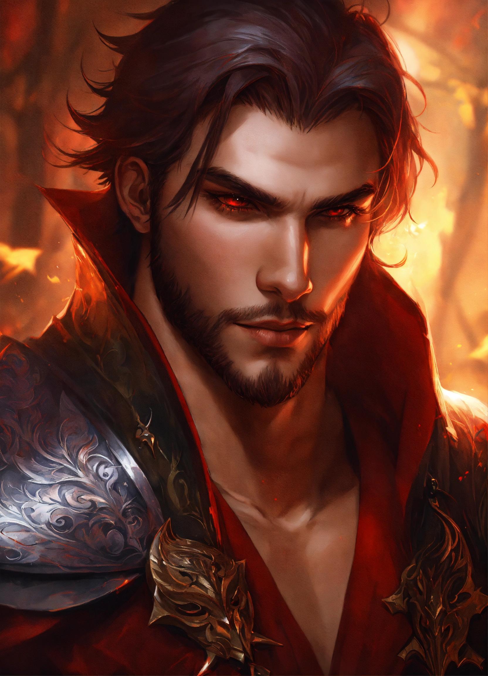 Lexica - Handsome demon, digital art, art by artgerm, male, medieval ...