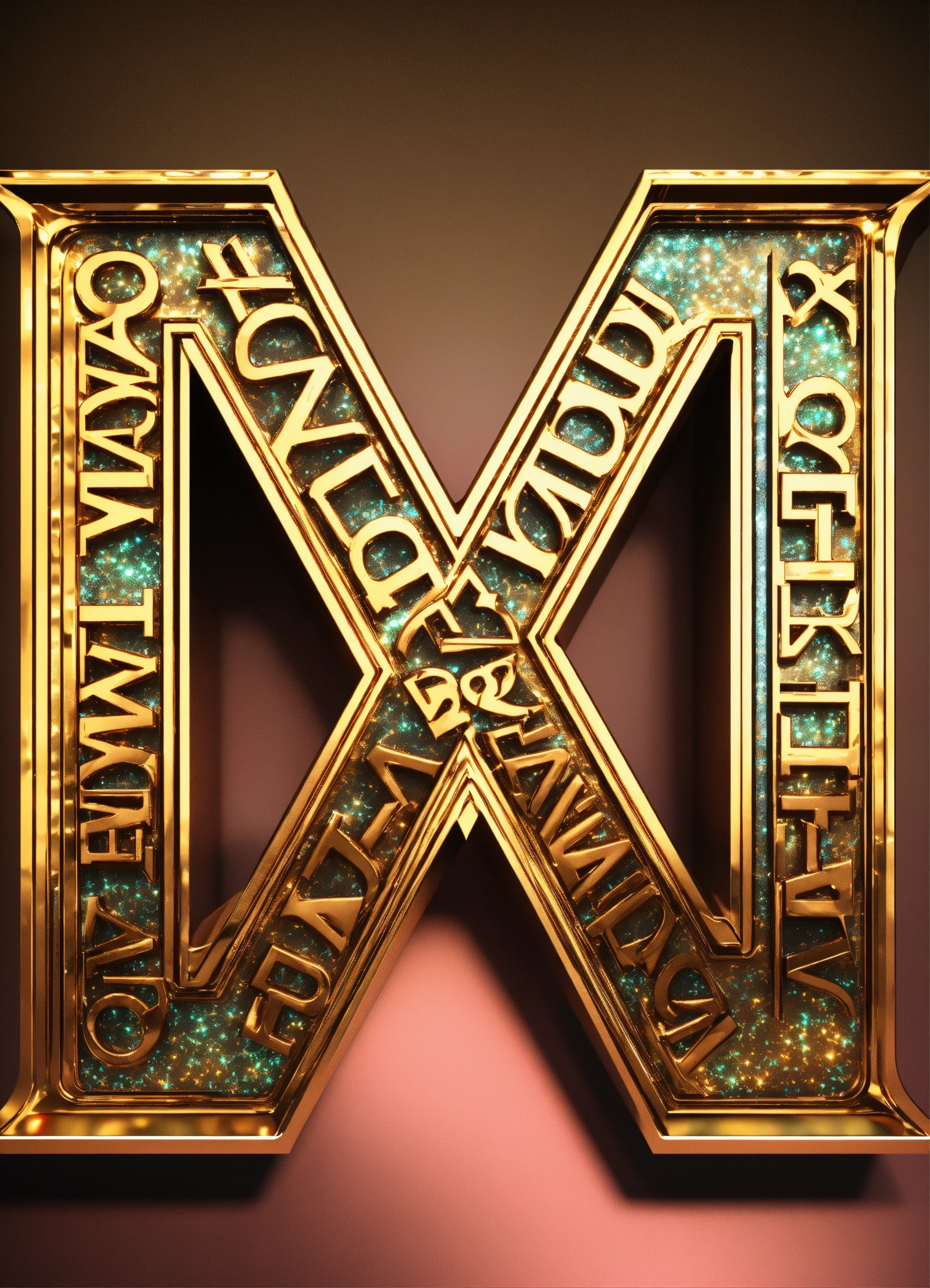 Lexica - Metal texture movie title design, 3d title, lettering art ...