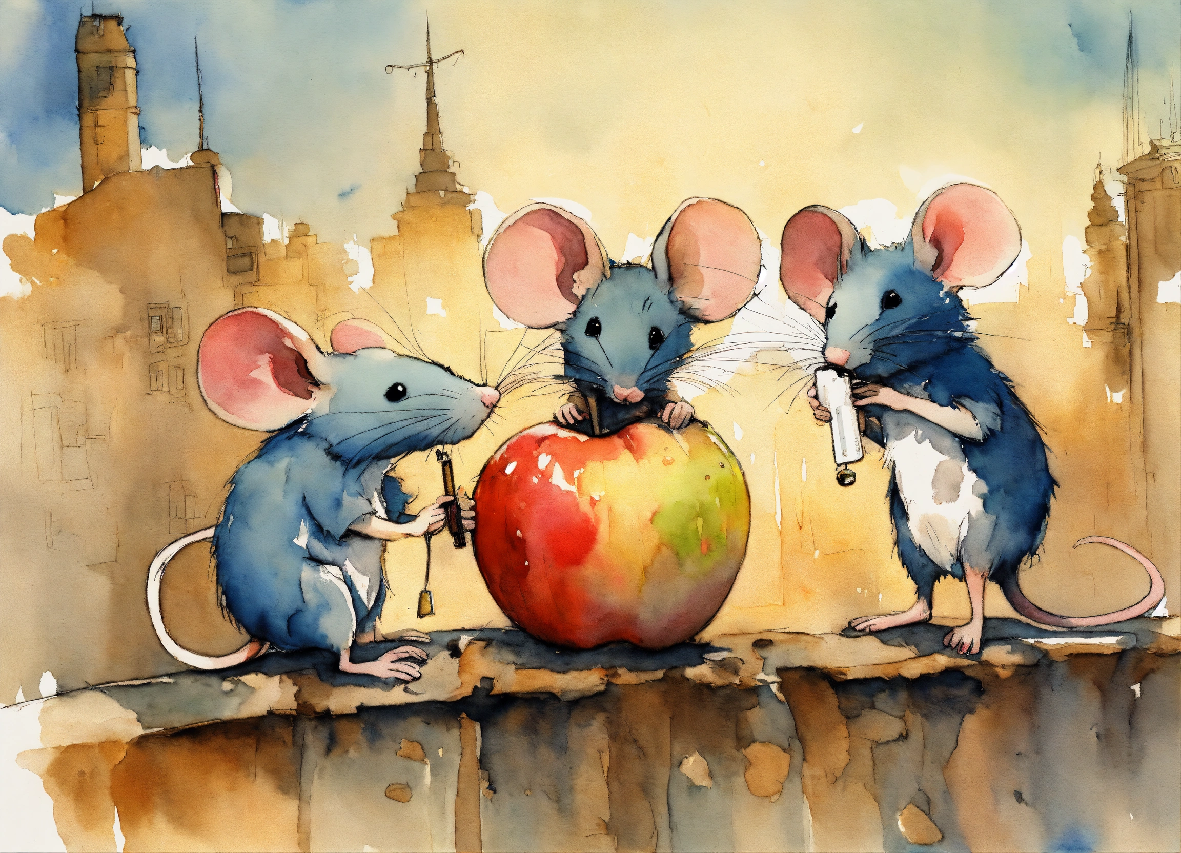 Lexica - Cool, nice and cute mice working and helping together to move ...