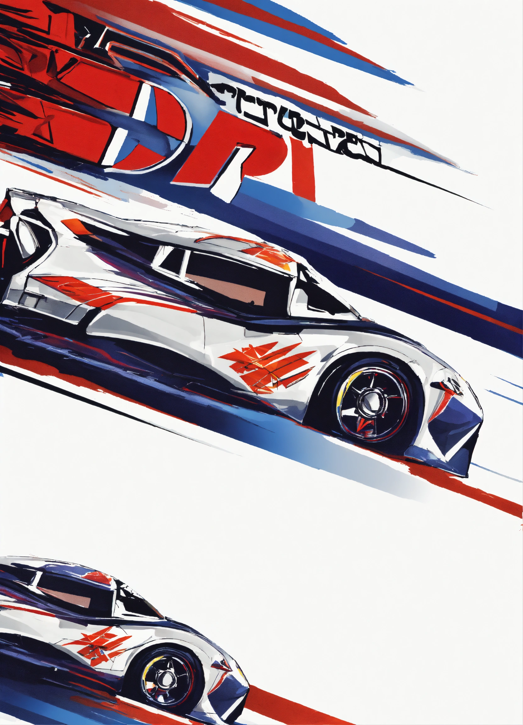 Lexica - Clean modern drag race car badge stickers