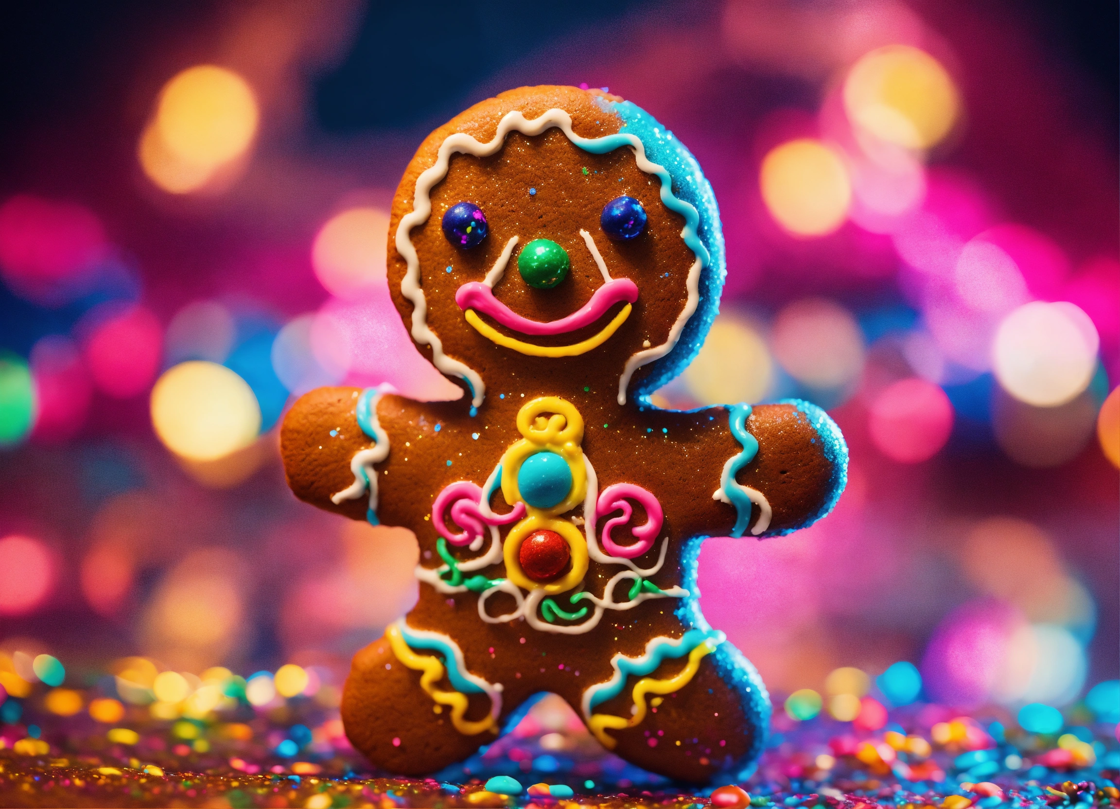 Lexica - Traditional cute Gingerbread man with perfect eyes on a ...