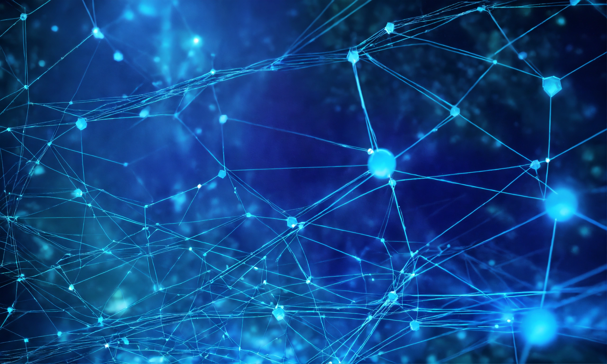 Lexica - Blue tech network nodes background
