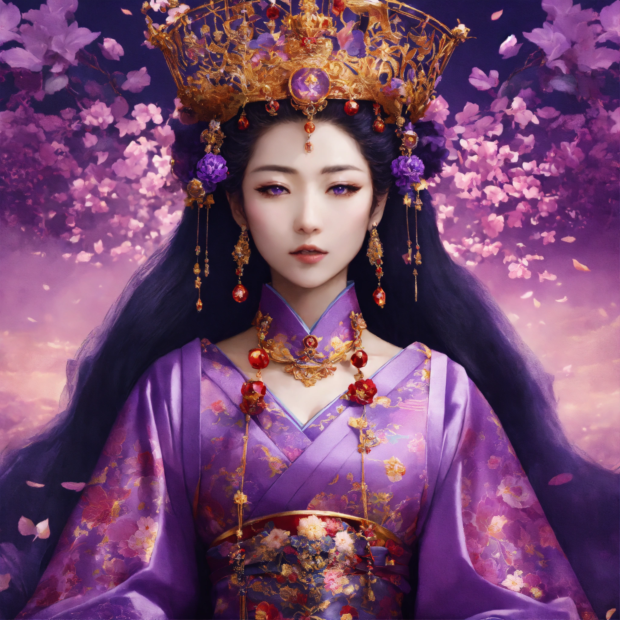 Lexica - Japanese empress fantasy epic coronation magic violet colour