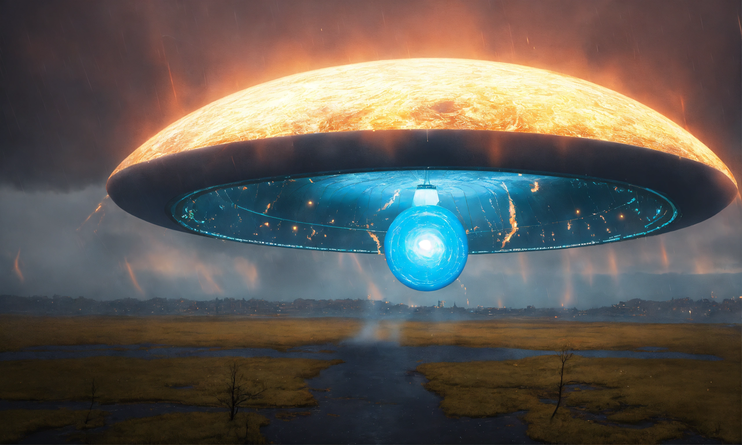 Lexica - Plane in the middle of a storm disappearing into an ...